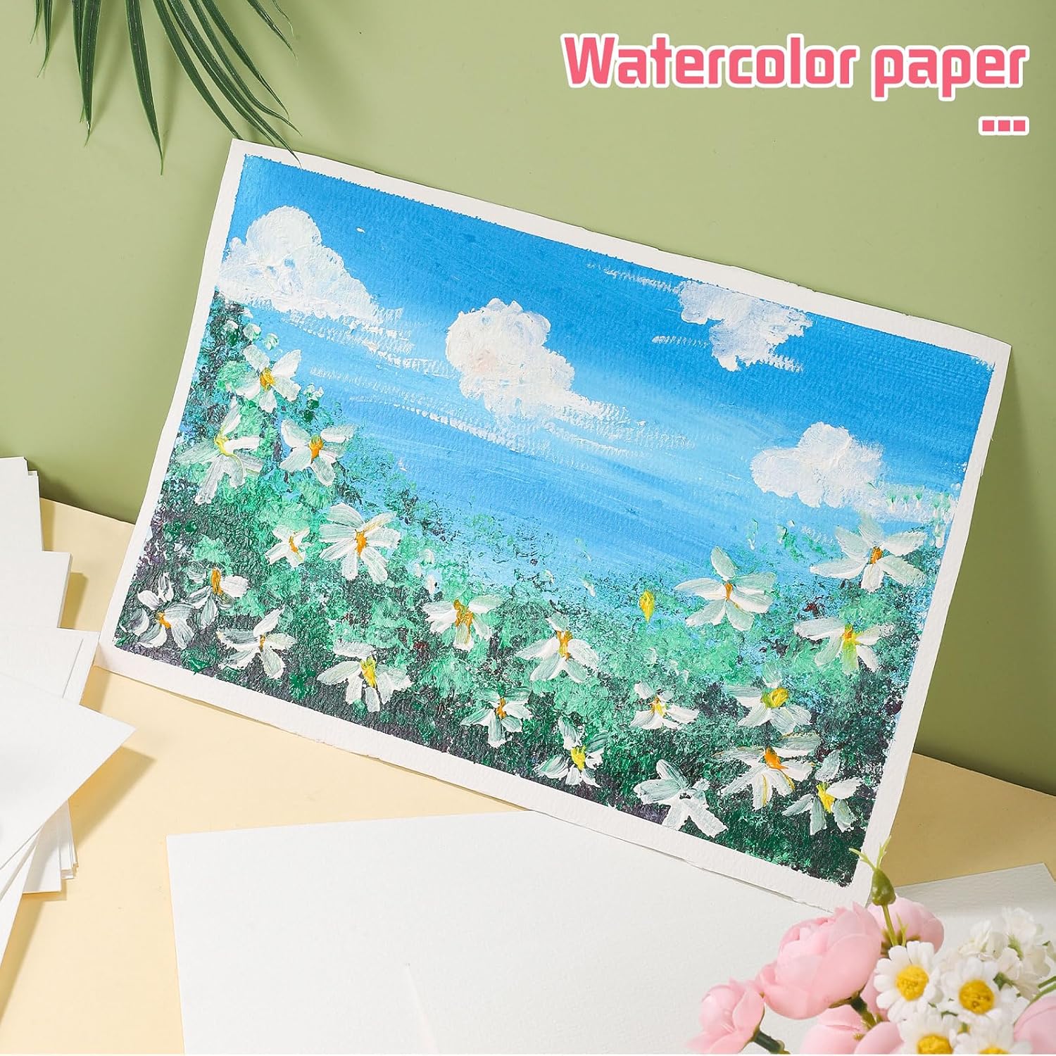 120 Sheets Watercolor Paper 8.5 x 11, 140 lb/300 GSM Cold Press ...
