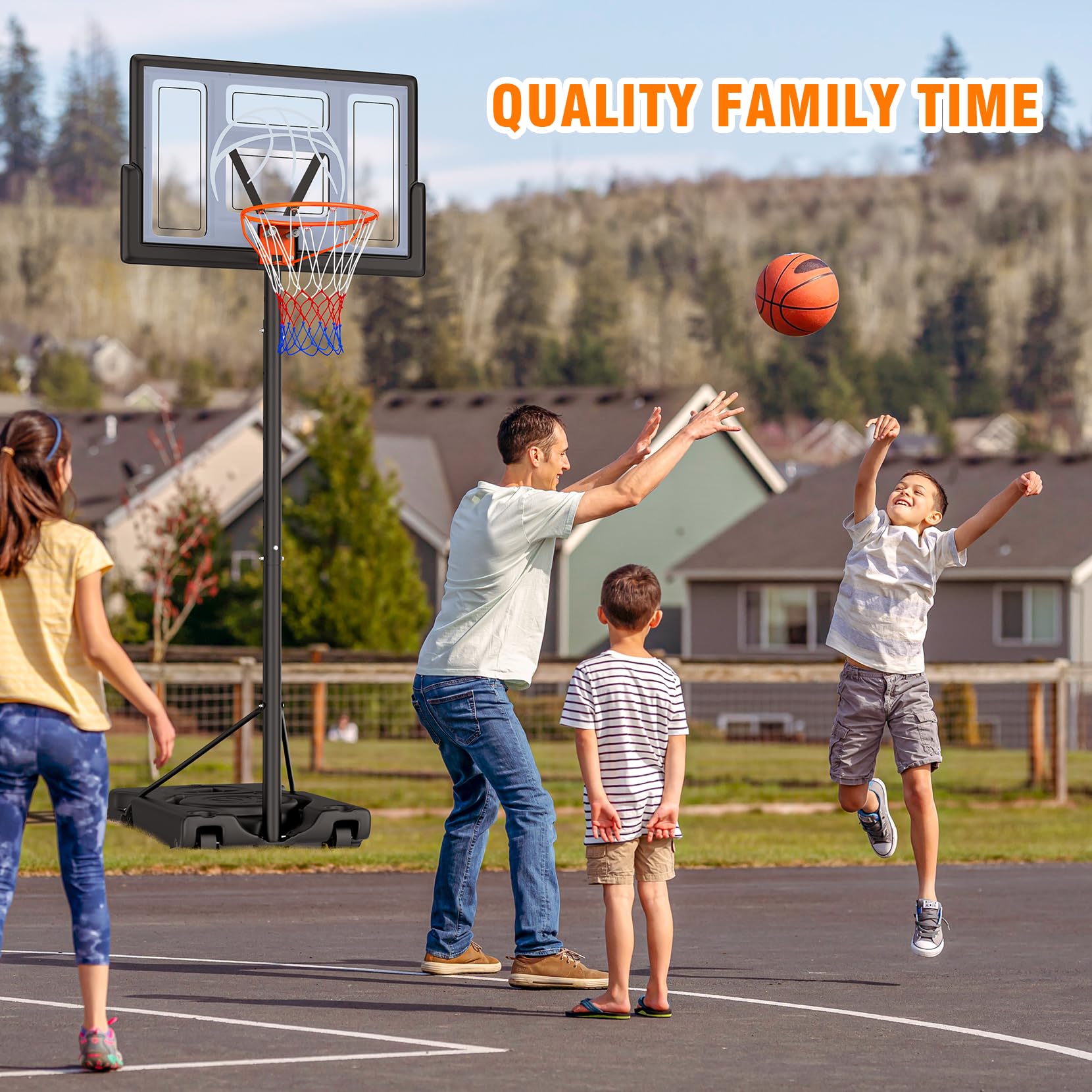Snapklik.com : Basketball Hoop Outdoor 10ft Adjustable, Portable ...
