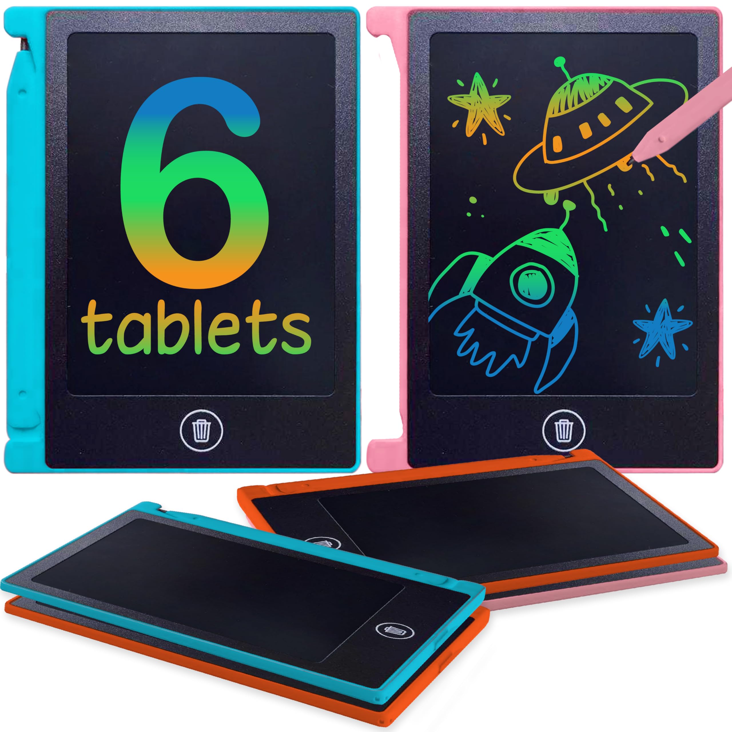 Amazon.com: Party Favor Mini LCD Writing Tablet for Kids, 6 Pack – 4.5 ...