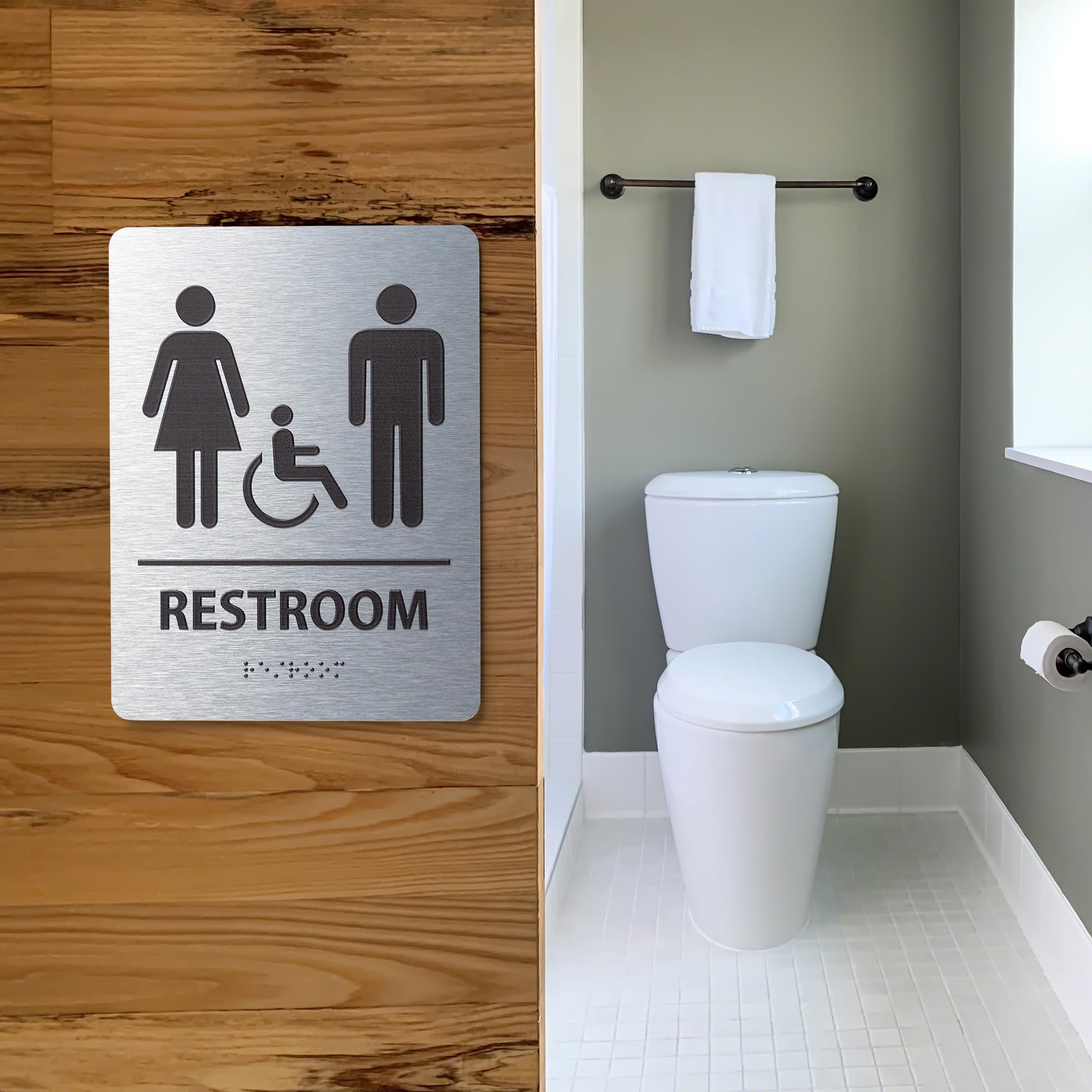 Snapklik.com : ADA-Mark Modern Restroom Sign For Business - ADA ...