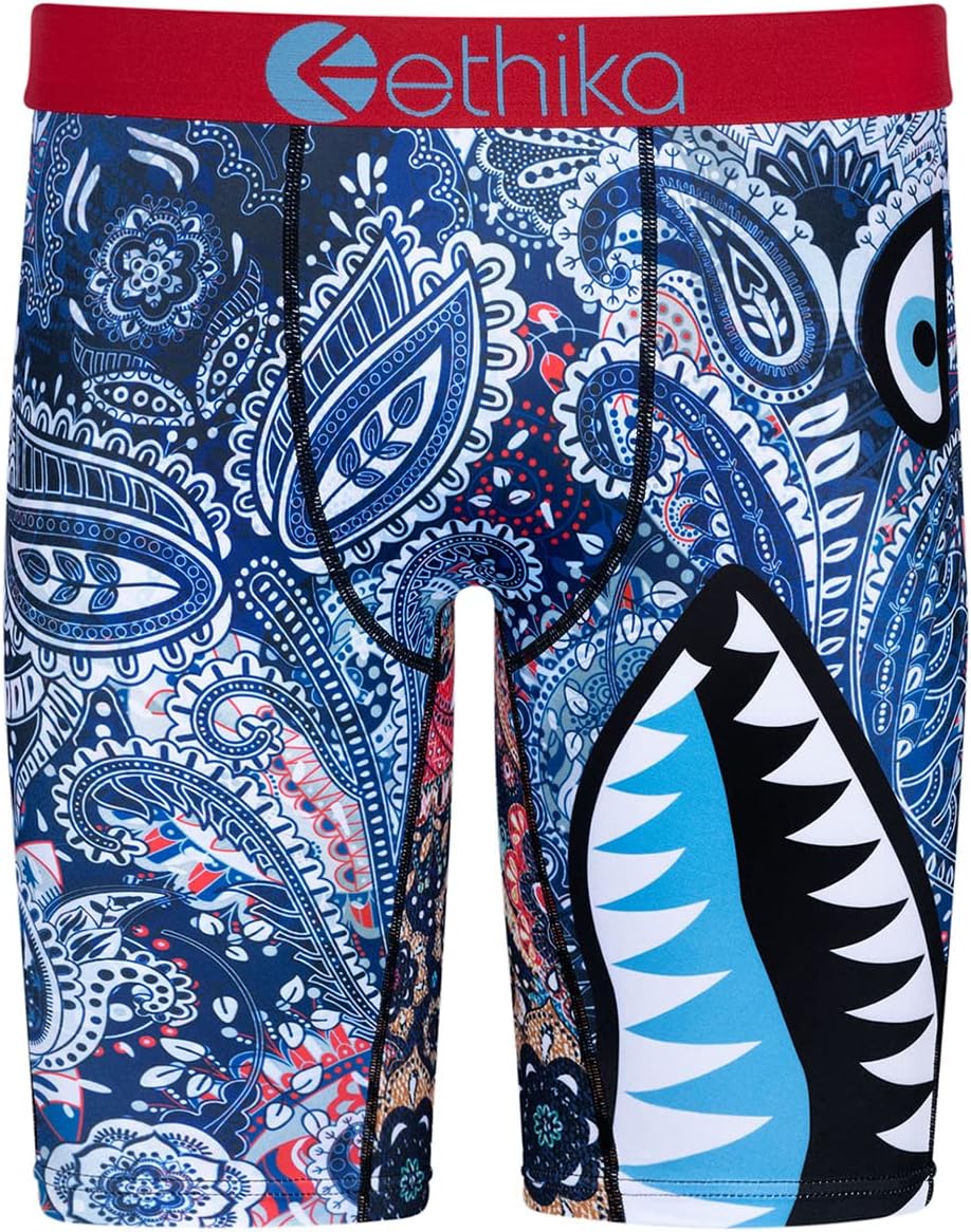 Amazon.com: Ethika Bomber Crazy Paisley Staple Boys Boxer Briefs ...