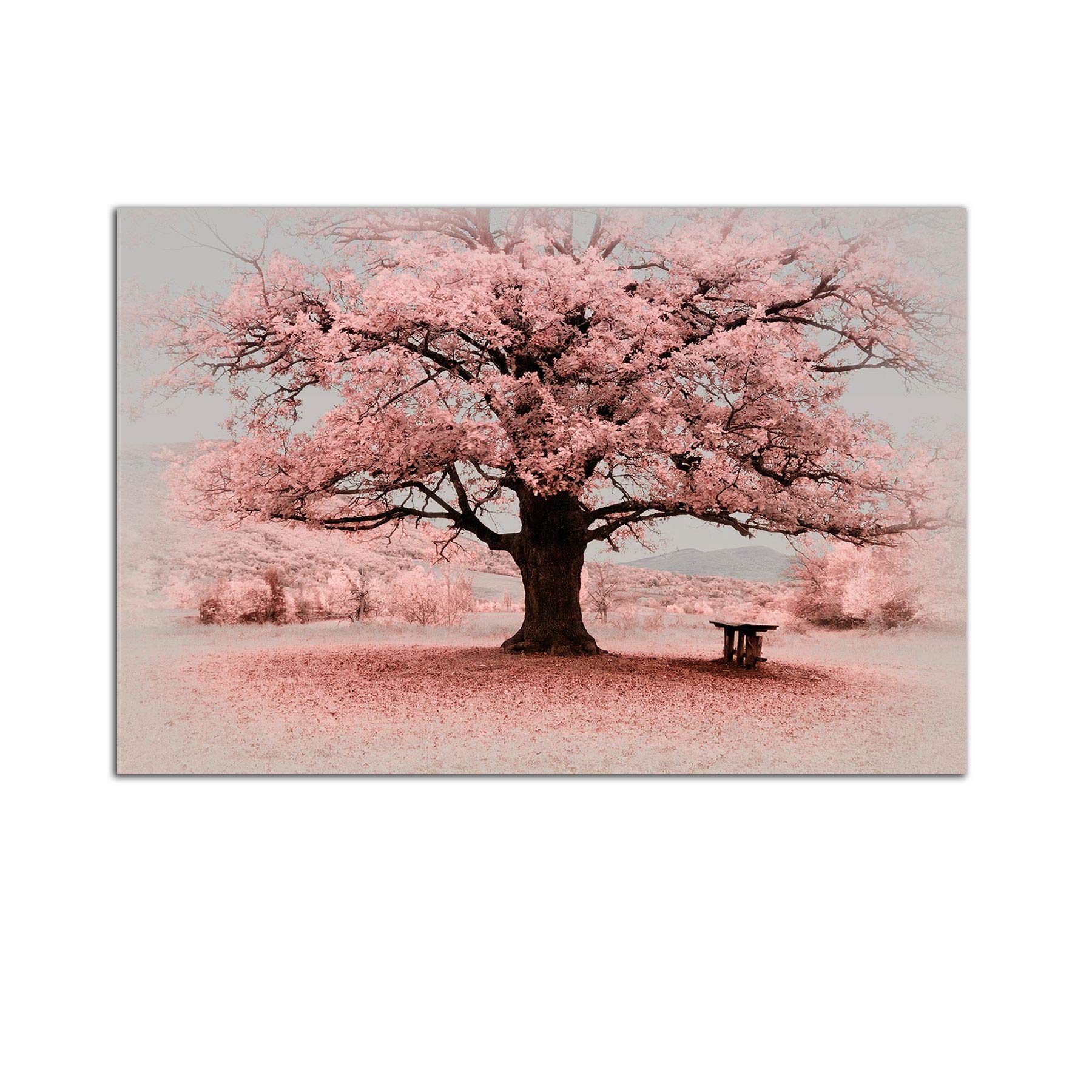 Amazon.com: Startonight Acrylic Glass Wall Art - Pink Tree Decor ...