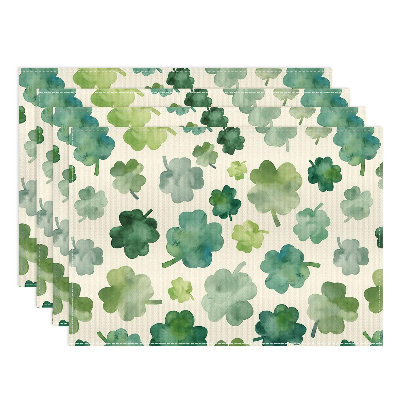 Amazon.com: BOTB LIHM St. Patrick's Day Watercolor Lucky Green Four ...