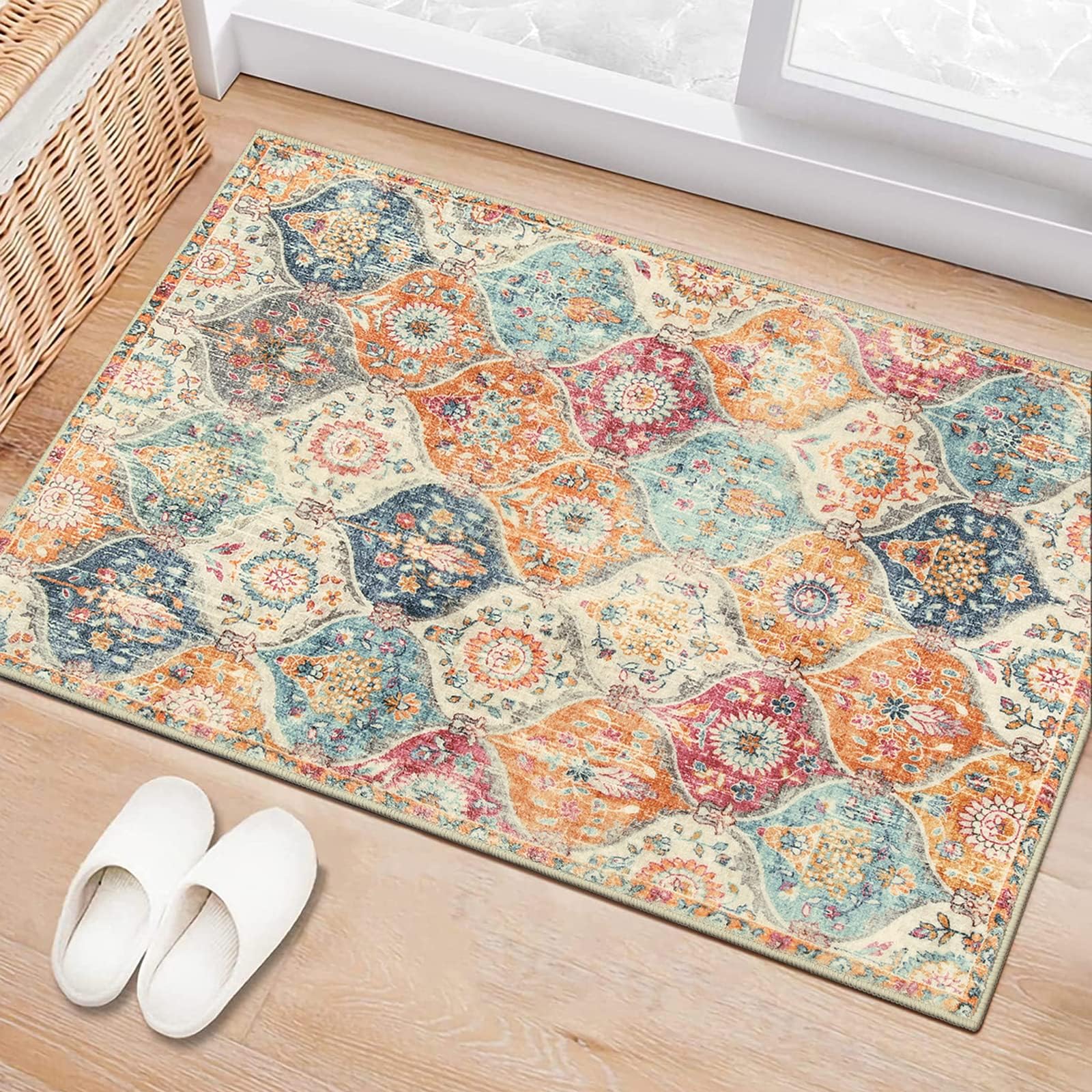Amazon.com: Lahome Moroccan Trellis Small Area Rug, 2x3 Entry Rug Non ...