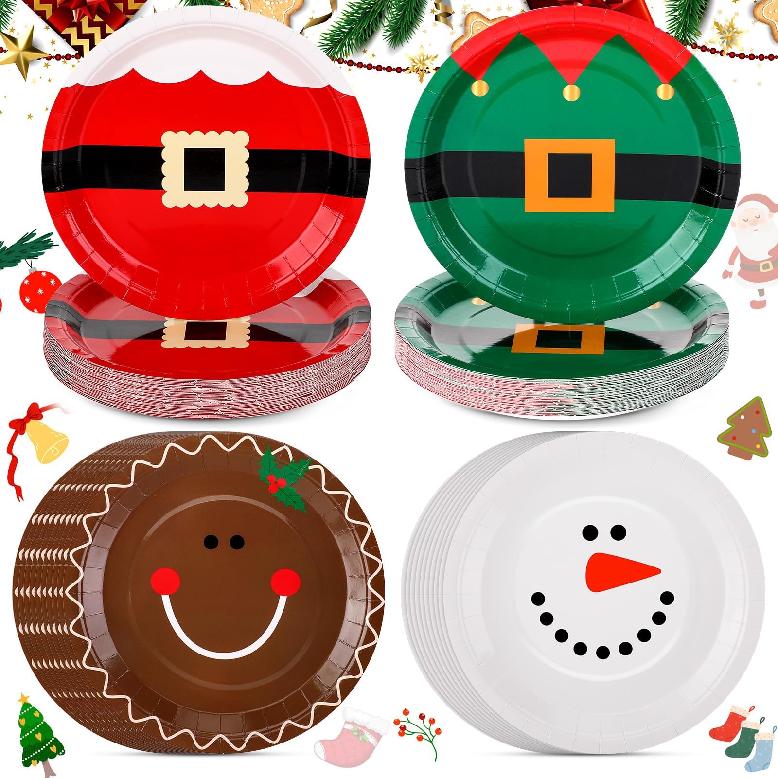 Amazon.com: 60 PCS Mexican Fiesta Party Plates for Cinco De Mayo Decor ...