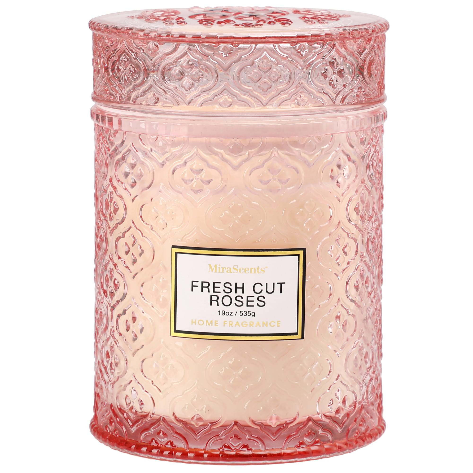 Amazon.com: Valentines Rose Scented Candles, Large Natural Soy Candle ...