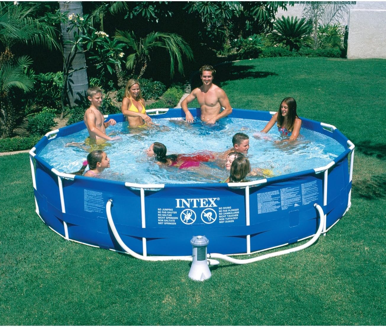 Amazon.com: Intex 12-Foot by 30-Inch Metal Frame Pool Set : Patio, Lawn ...