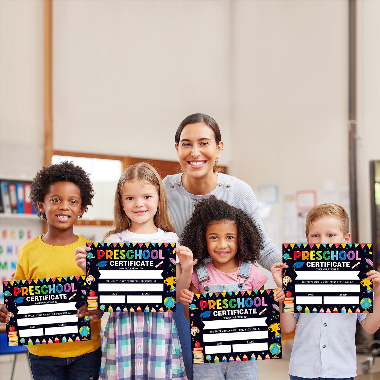 Snapklik.com : 30 Pieces Preschool Graduate Certificates Colourful ...