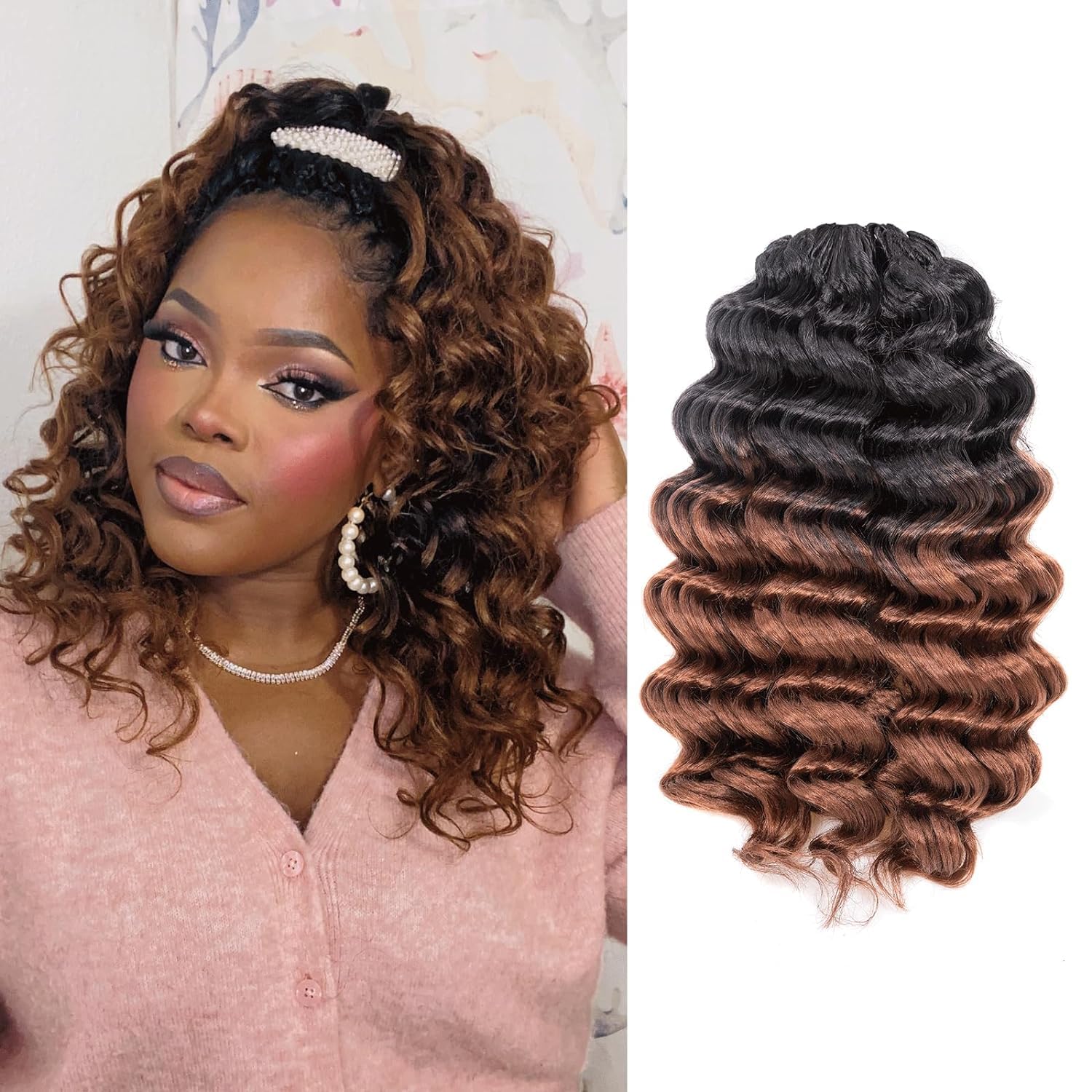 Amazon.com : ToyoTree Ocean Wave Crochet Hair - 12 Inch 8 Packs Ombre ...