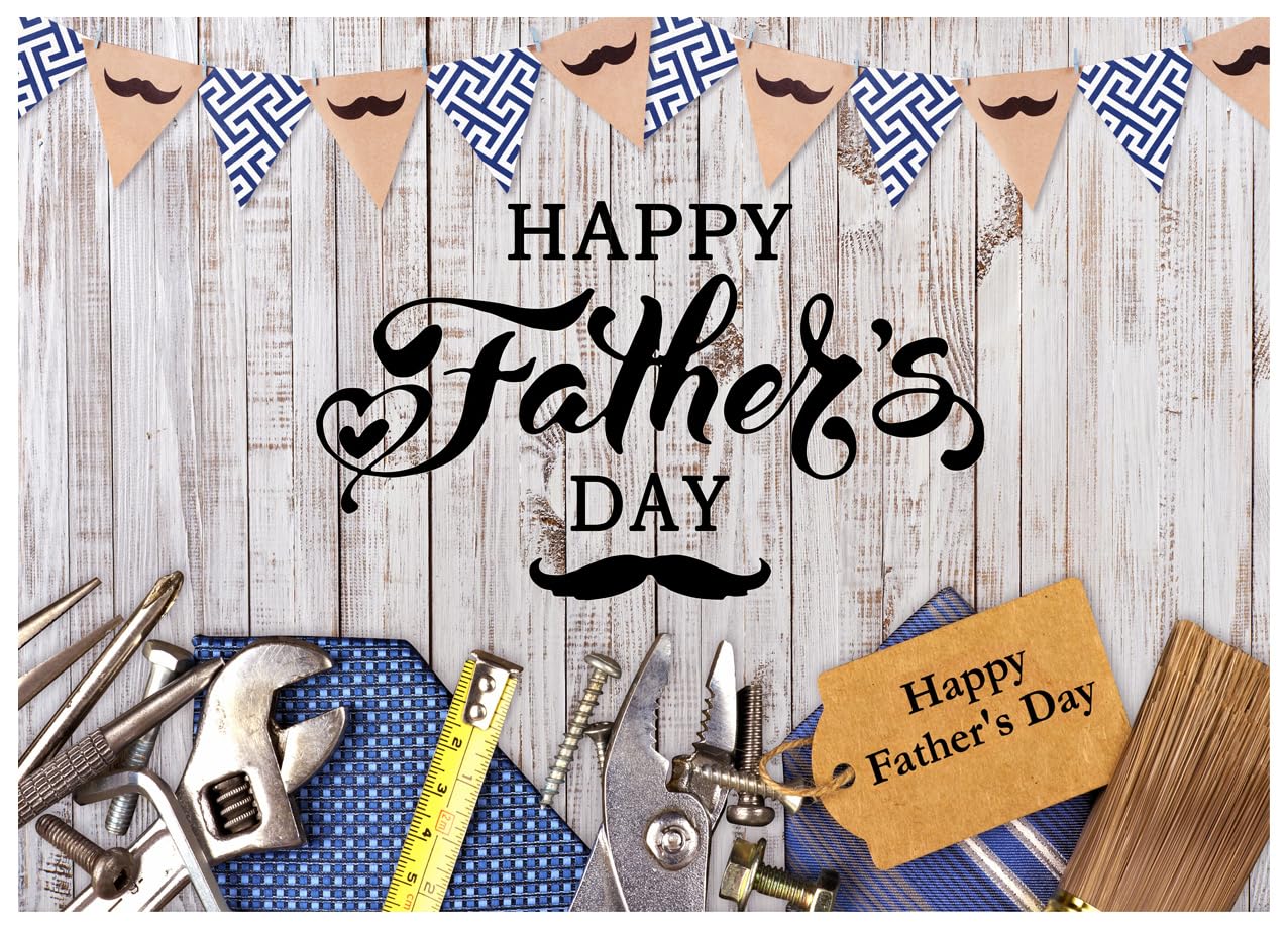 Amazon.com : WOLADA 7x5FT Happy Father's Day Photo Backdrop White ...