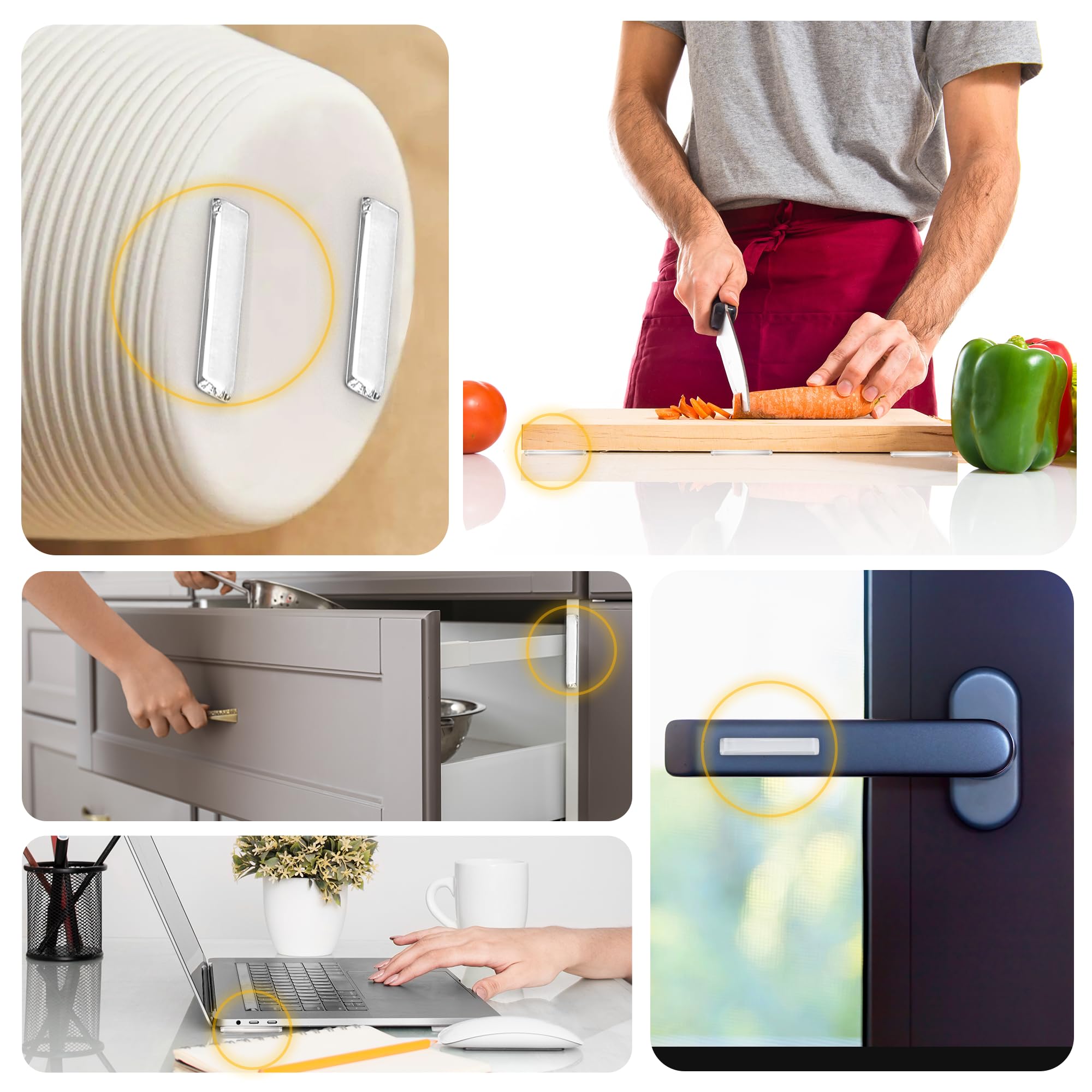 Anti Door Slam Self Adhesive Rubber Door Buffer Wall Protectors Door ...