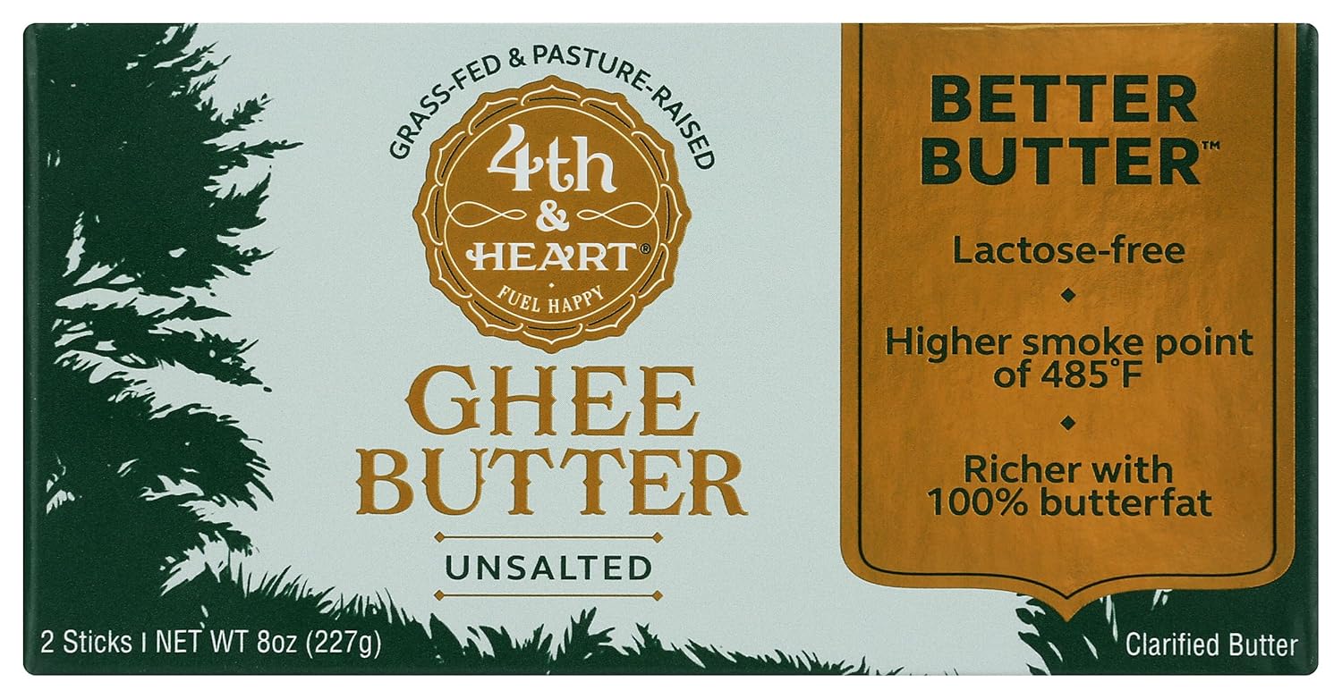 Amazon.com : 4th & Heart Grass-Fed Unsalted Ghee Sticks, Clarified ...