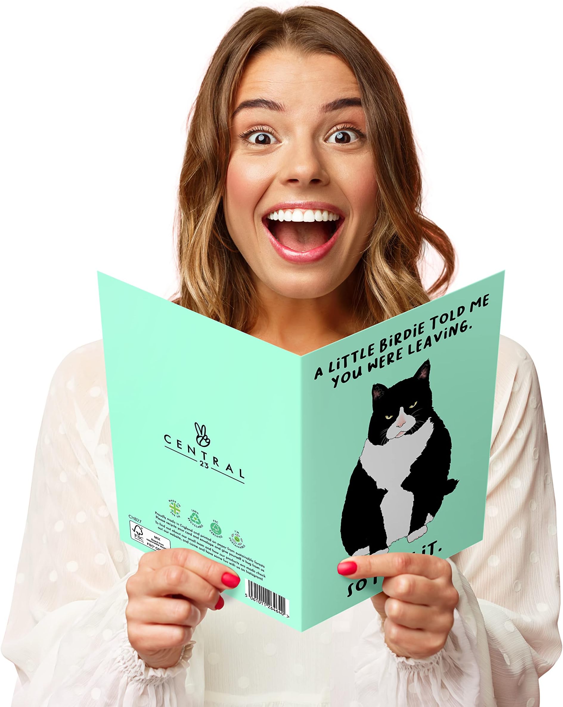 Central 23 Giant Good Luck Cards for Her - 'Little Birdie Leaving ...