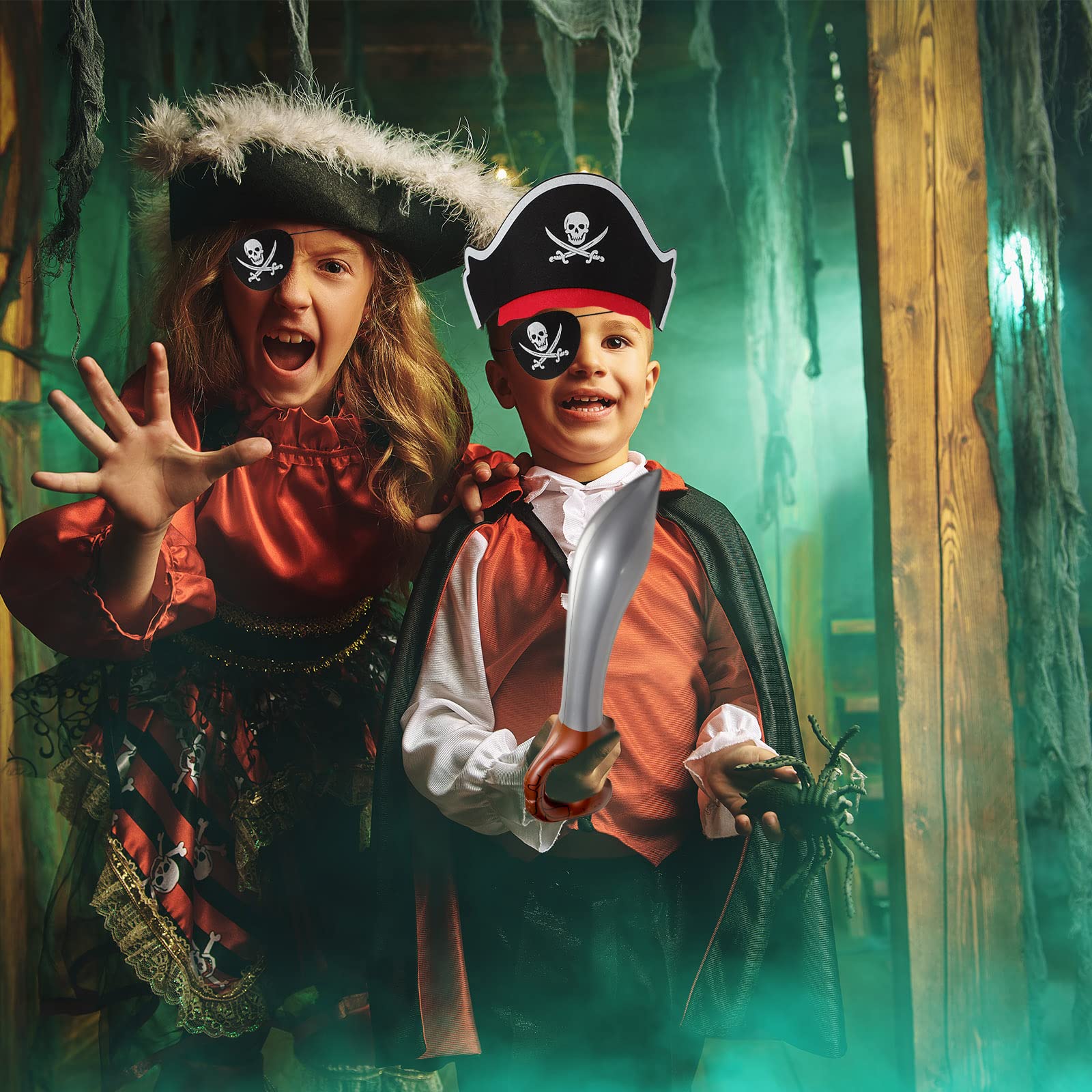 Snapklik.com : 54 Pieces Pirate Party Set Pirate Hat Set Costume Party ...