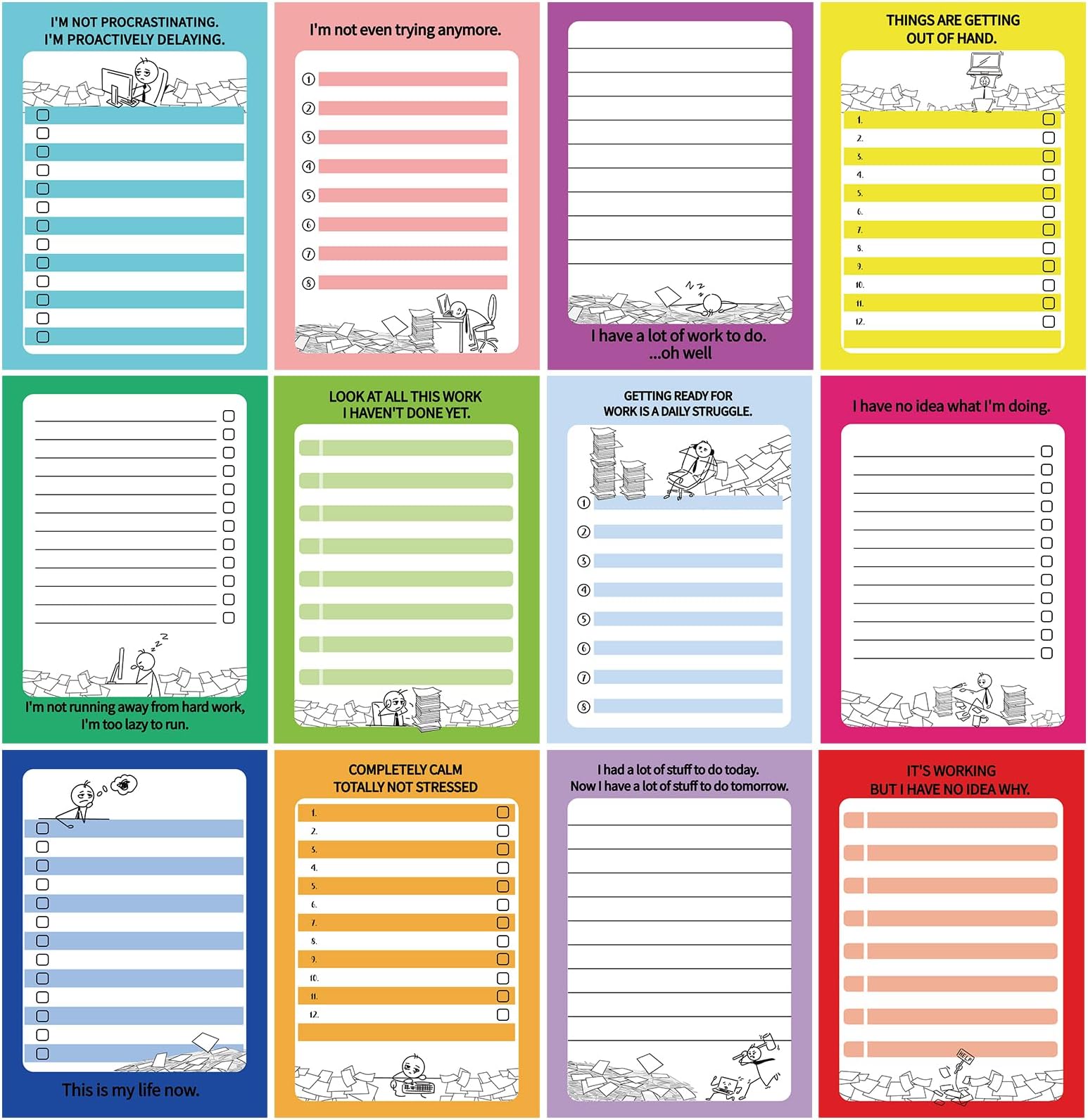 Amazon.com : Stonehouse Collection Funny To Do Lists Note Pad Assorted ...