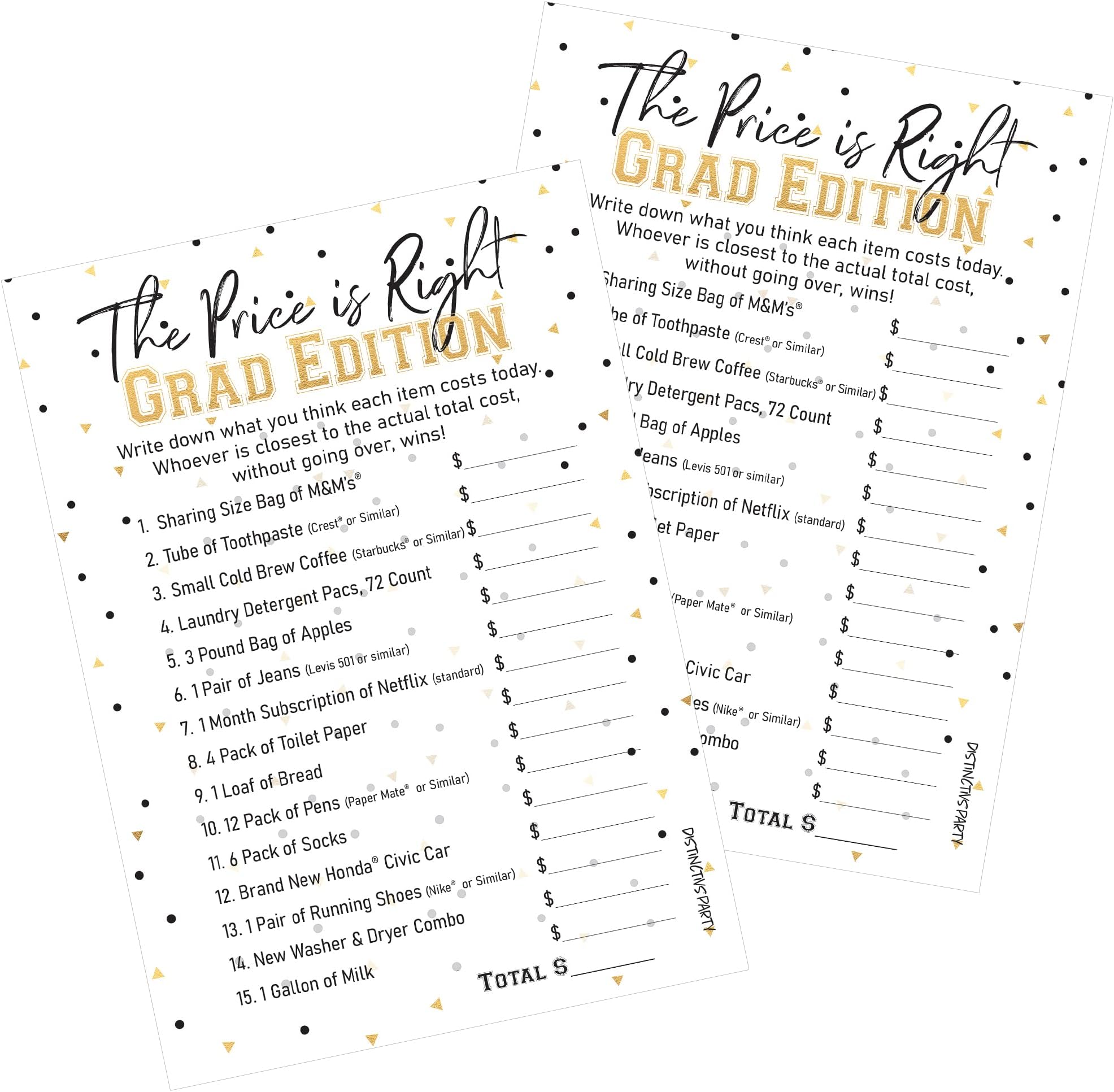 Amazon.com: 50 Pieces Graduation Party Game Cards, Who Knows The ...