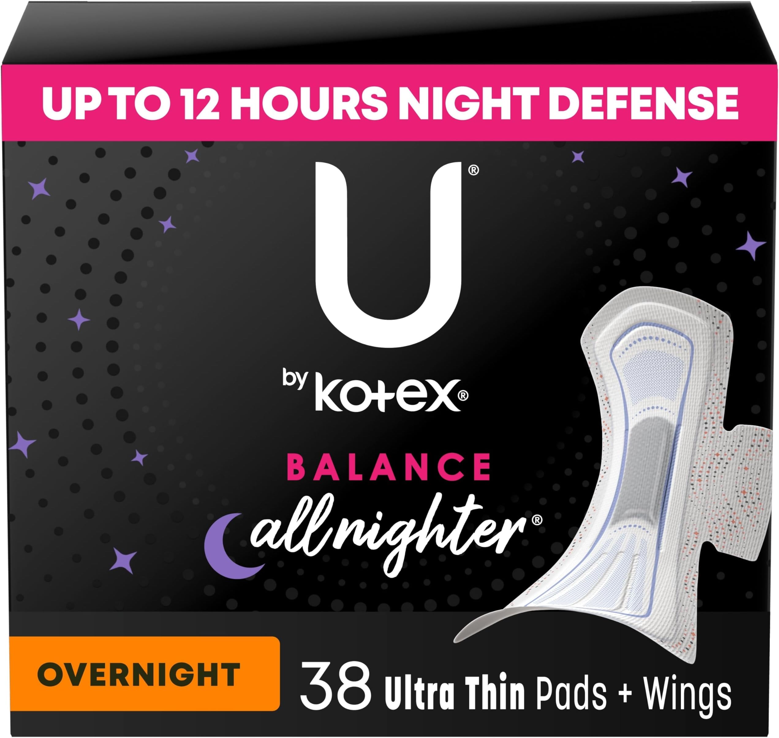 Amazon.com: U by Kotex Teen Ultra Thin Feminine Pads with Wings ...