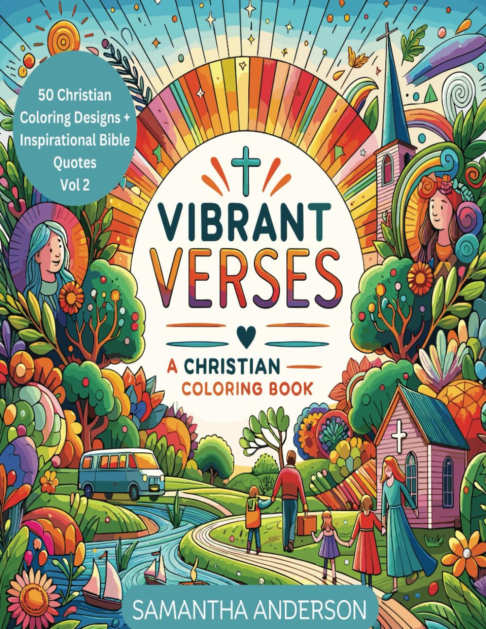 Vibrant Verses: A Christian Coloring Book- vol 2: (The Vibrant Verses Collection): Anderson ...