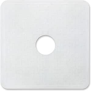 Amazon.com: Templeton Home Square Shower Stall Mat, Center Cut Hole ...