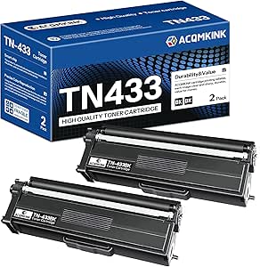 Amazon.com: TN433BK TN433 High Yield Black Toner Cartridge Replacement for Brother TN-433 TN ...