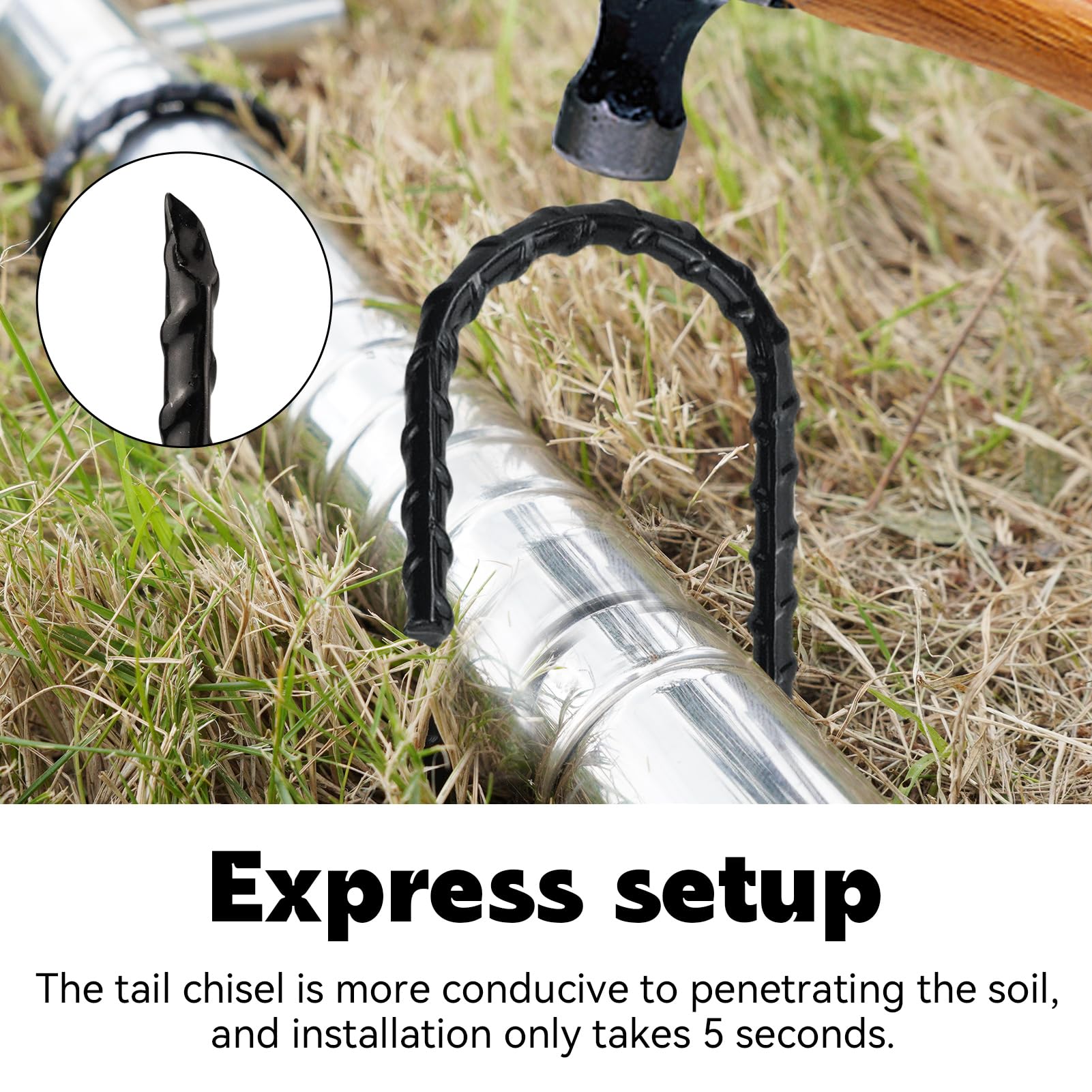 Snapklik.com : EISENSP 12 Inch J-Hook Rebar Stakes, HeavyDuty Anti-Rust ...