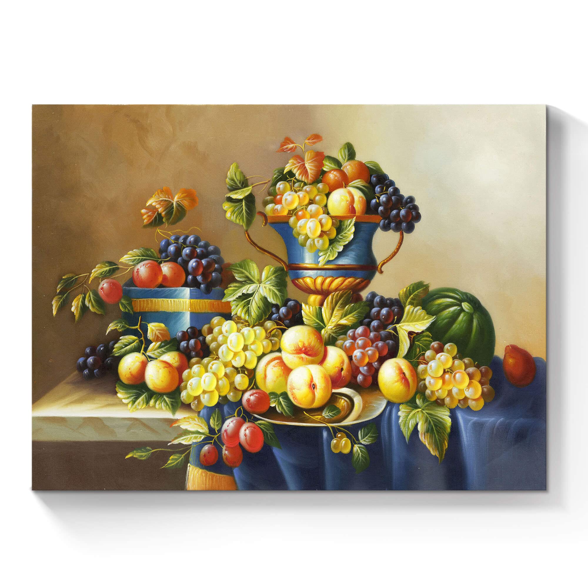Old Paintings Of Fruit And Vegetable Stands