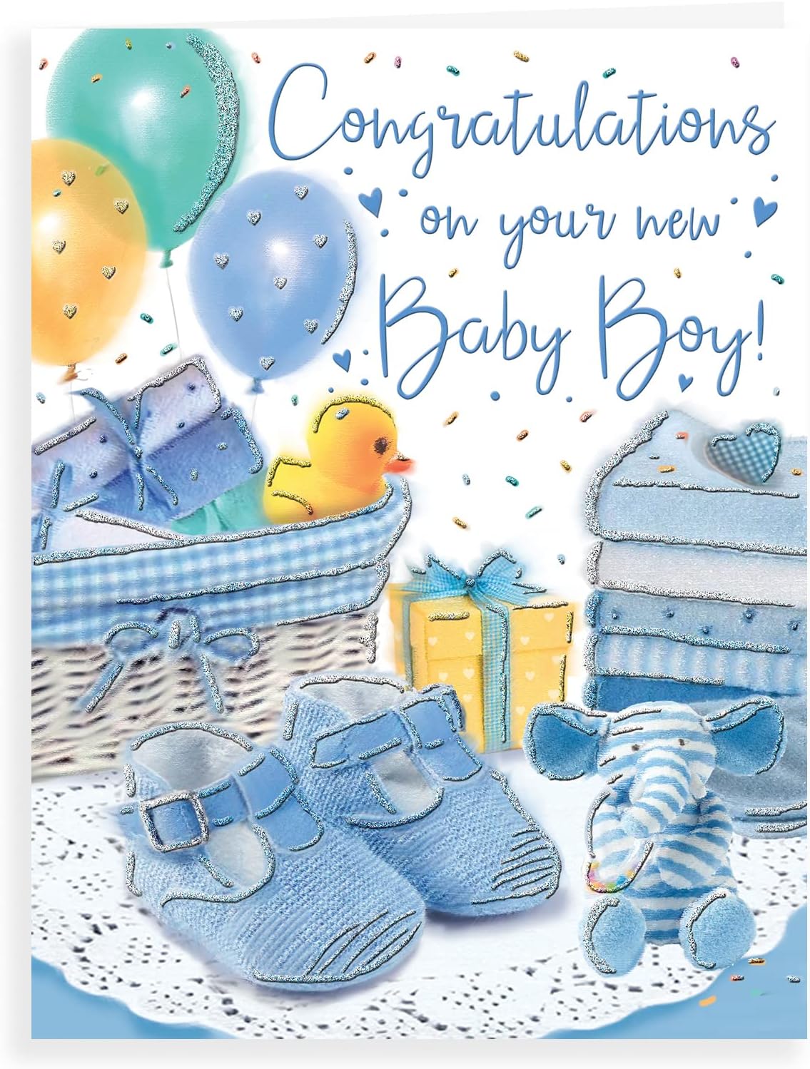 Regal Publishing Congratulations On Your New Baby Boy, Green,15 x 20 cm ...