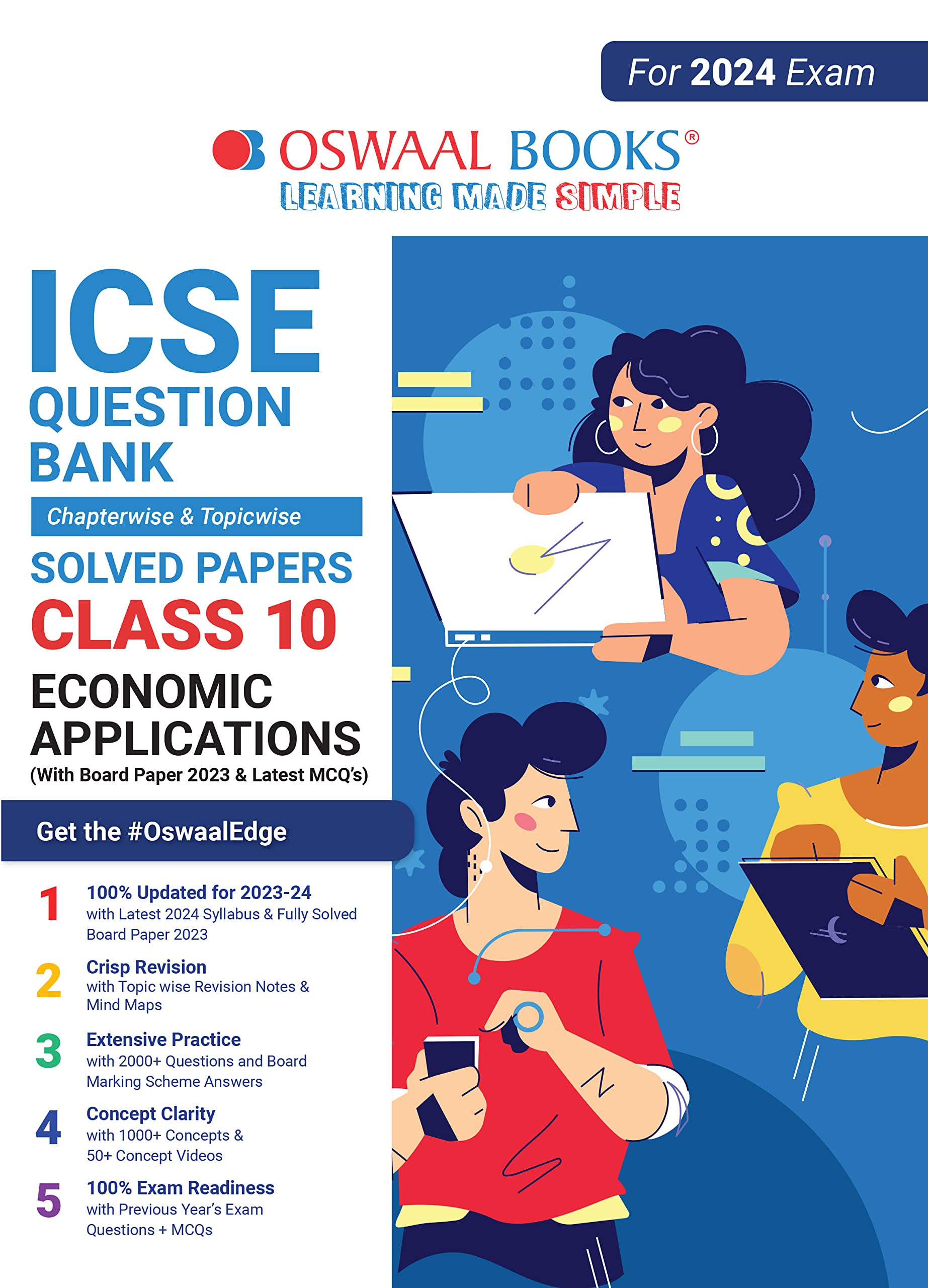 Buy Oswaal ICSE Question Bank Class 10 Economic Applications Book (For ...