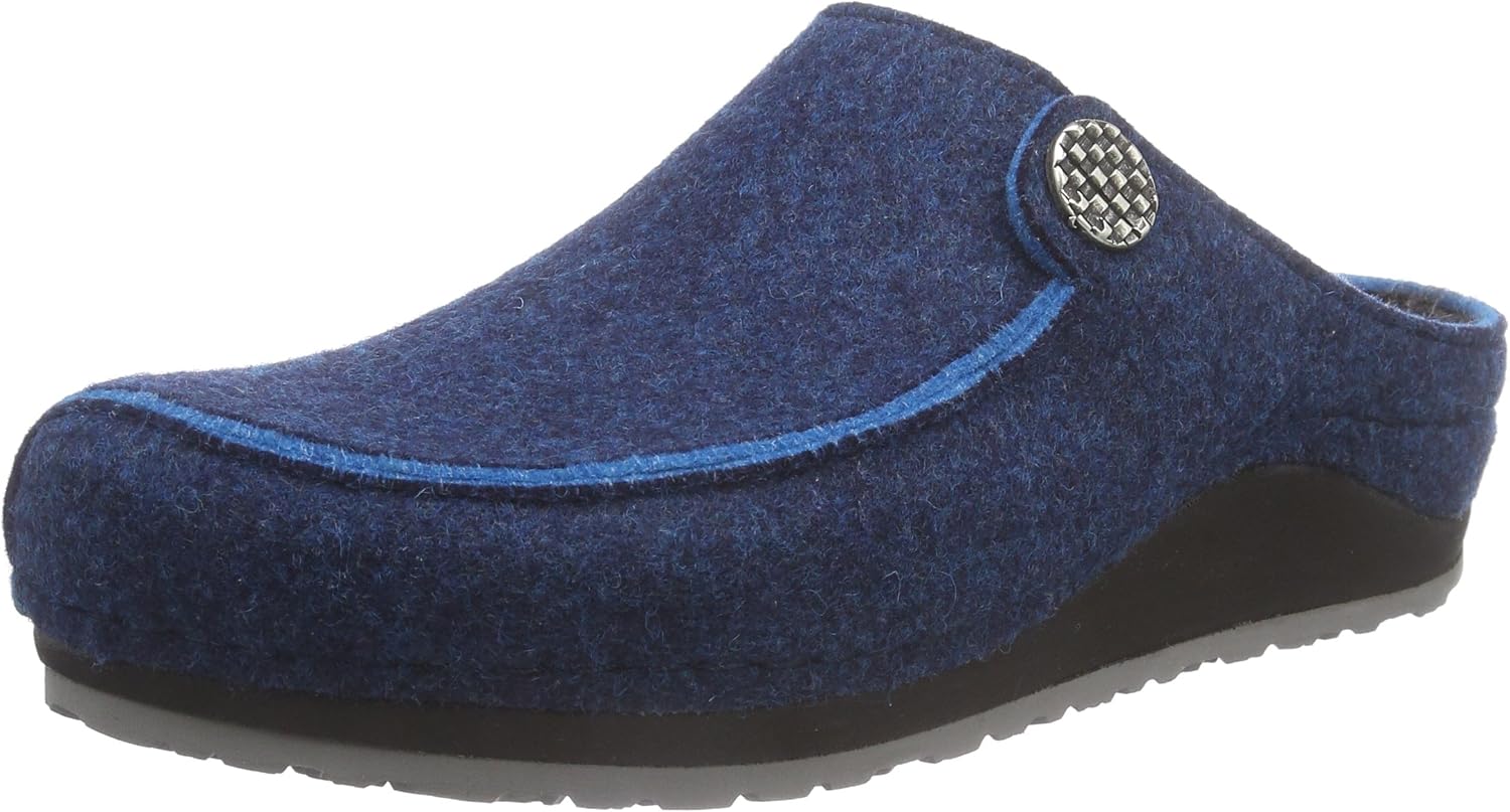 Berkemann Women's Vica Open Back Slippers, Blue (Blau 323), 7 UK ...