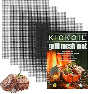 Amazon.com : Grill Mesh Mat Set 5 Barbecue Grill Accessories Reusable ...