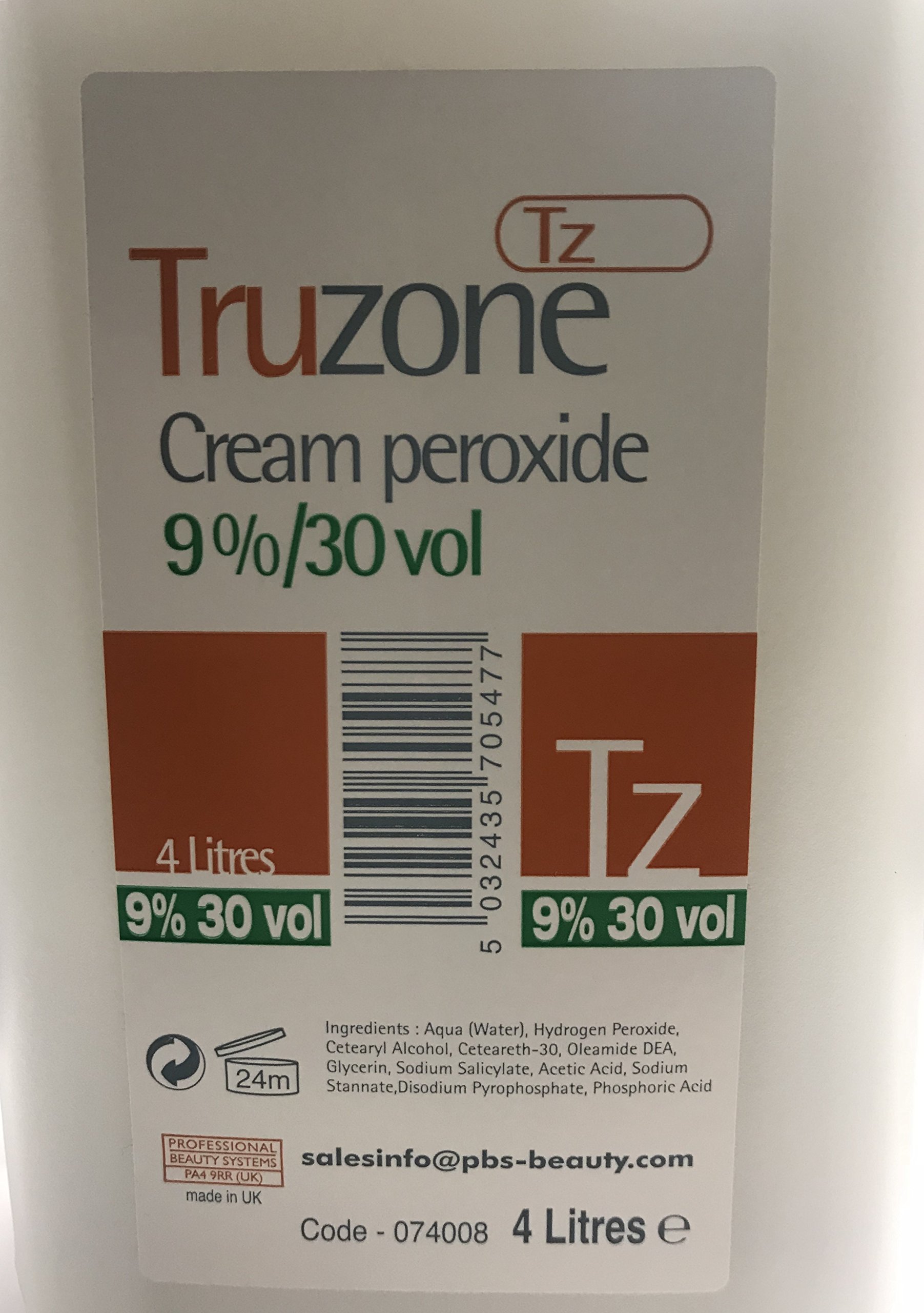 Truzone Cream Peroxide 9% / 30 vol (4 litres) : Amazon.co.uk: Beauty