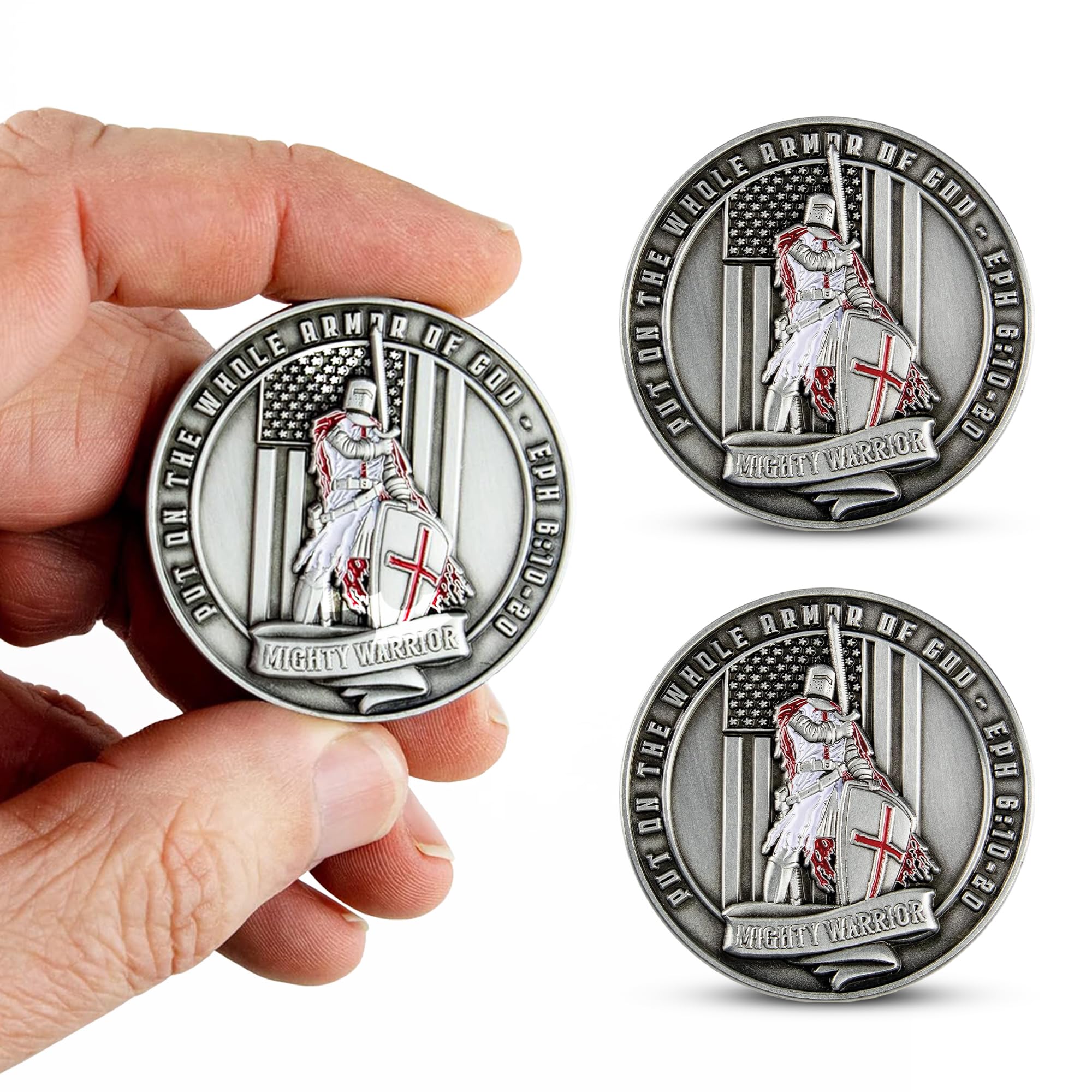 3pc Templar Knight Armor Of God Challenge Coin 1 75 | Desertcart Sri Lanka