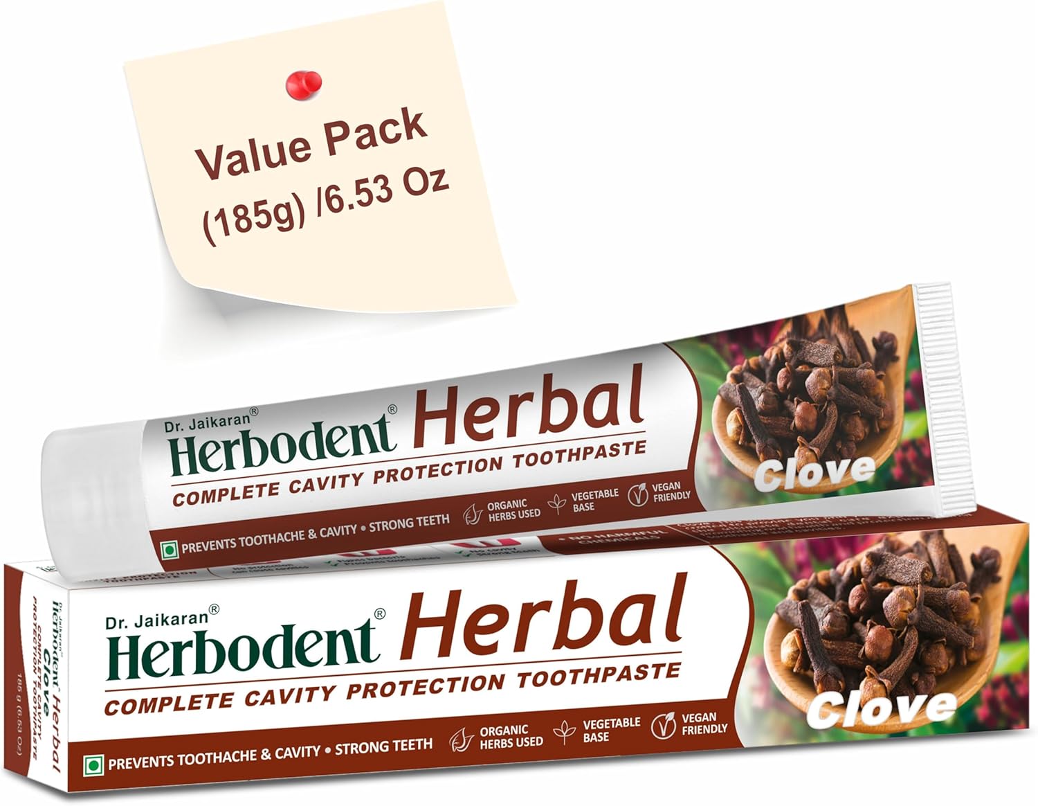 Amazon.com: Herbodent® Herbal Clove Toothpaste - 6.53oz/185g Pack of 1 ...