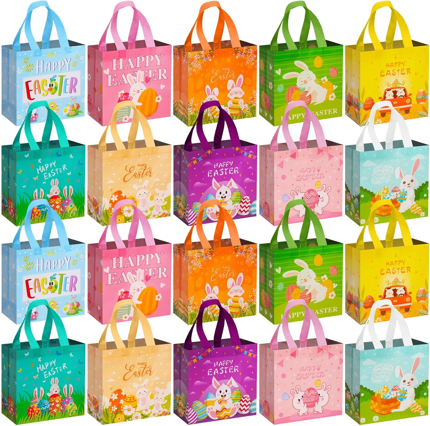 Amazon.com: SATINIOR 30 Pcs Easter Gift Bags with Handles Bulk, Non ...