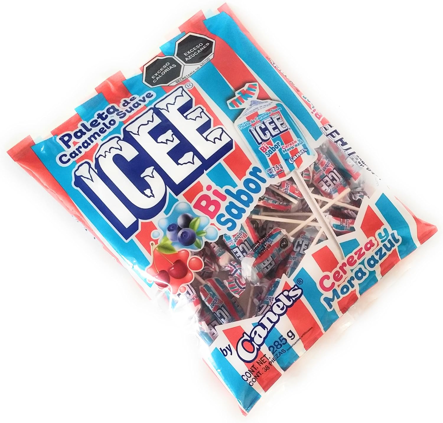 Canel´s Paletas de caramelo suave ICEE bisabor (cerezas & mora azul) by ...