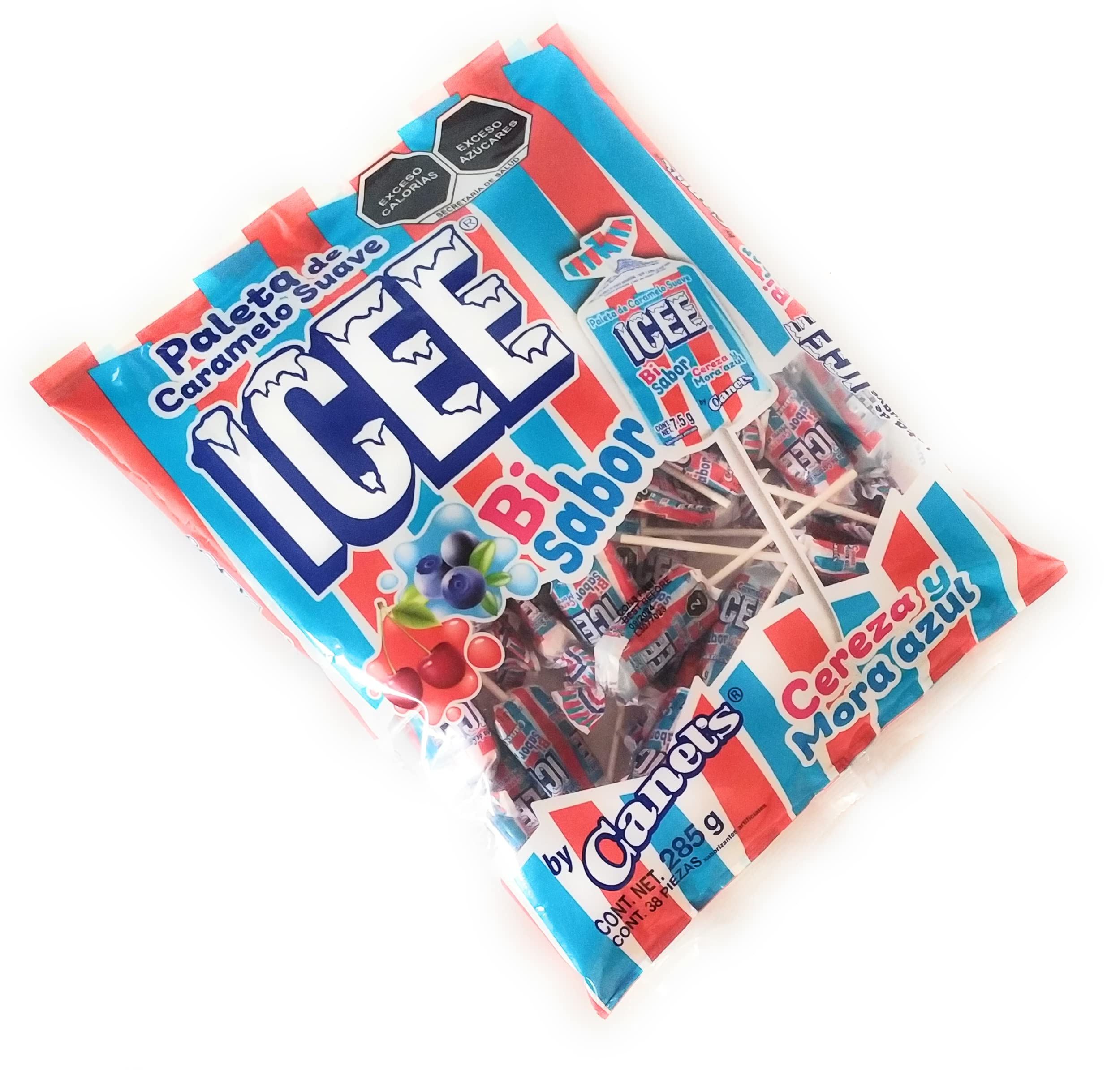 Canel´s Paletas de caramelo suave ICEE bisabor (cerezas & mora azul) by ...