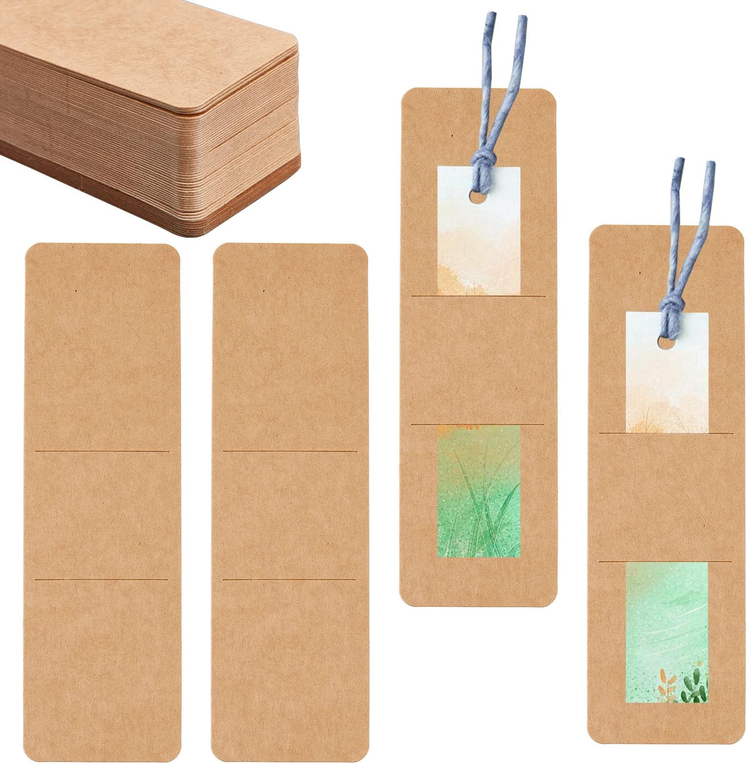 Amazon.com: GORGECRAFT 60PCS Bookmark 5.9x1.8 Inches DIY Resin Bookmark ...