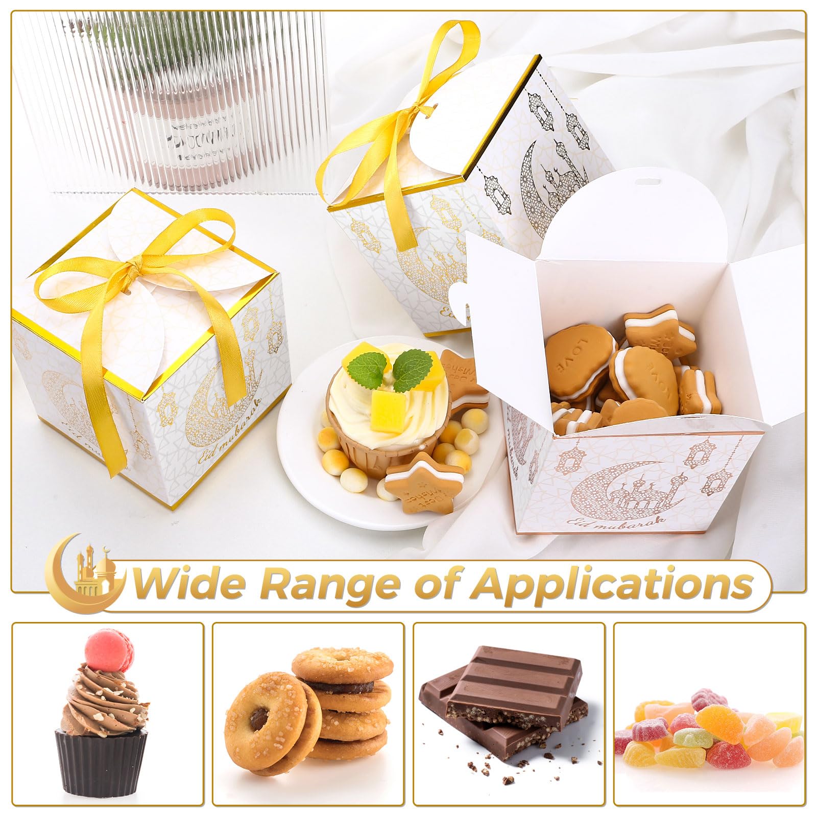 Snapklik.com : 20Pcs Eid Mubarak Boxes Eid Snack Boxes Ramadan Boxes ...