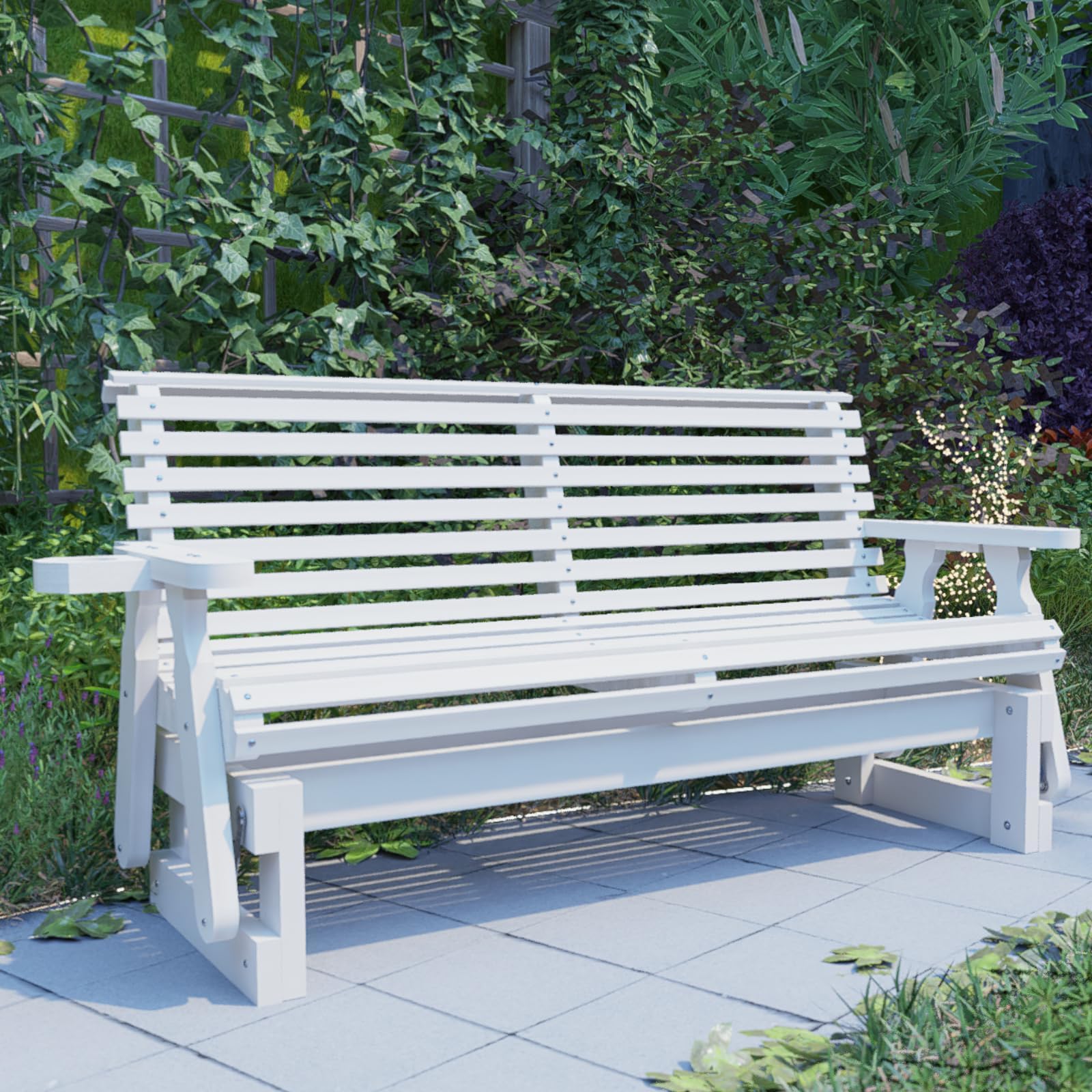 Amazon.com: Porch Glider Heavy Duty 800 LBS 5FT Roll Back Pressure ...