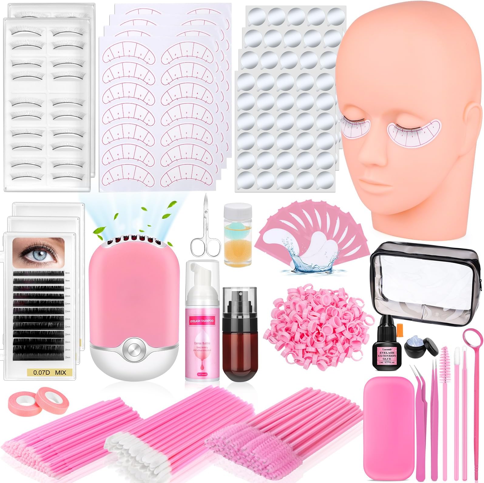 Amazon.com: Hoka Lash Eyelash Extension Kit & Training Course and ...