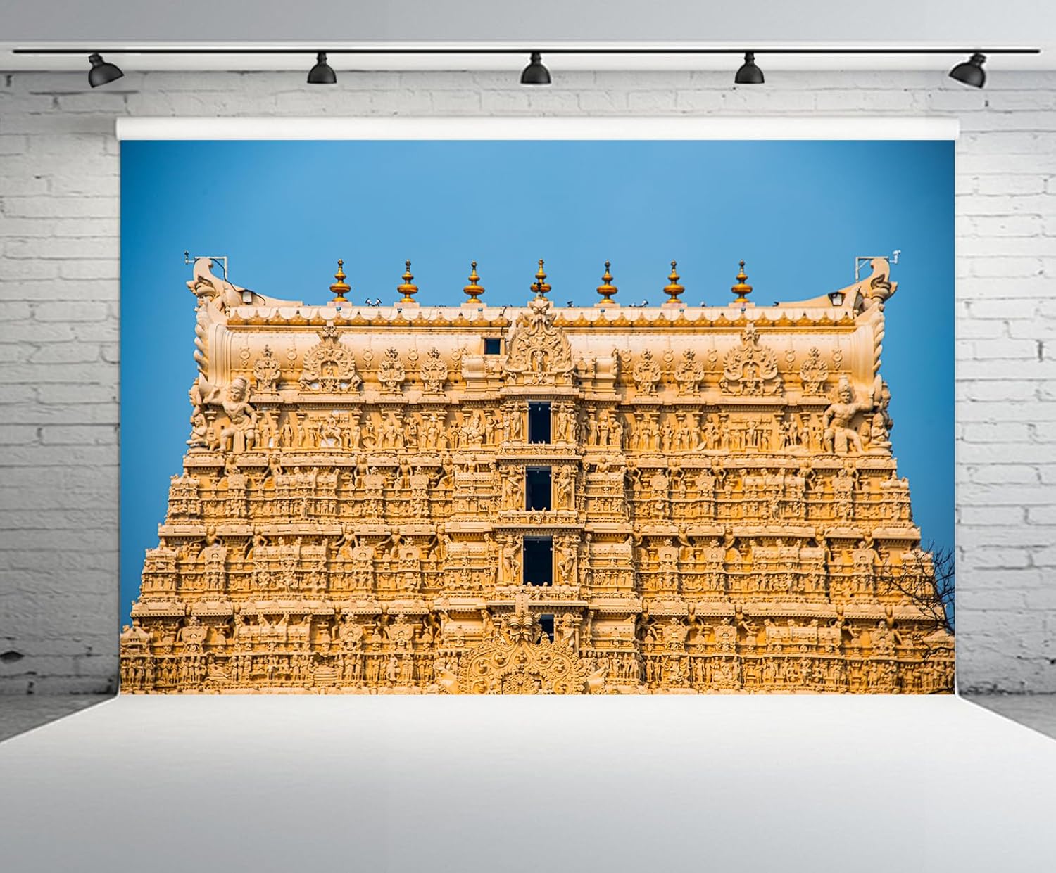 Amazon.com : CHNYWORK 17ftx10ft Indian Religious Temple Backdrop Indian ...