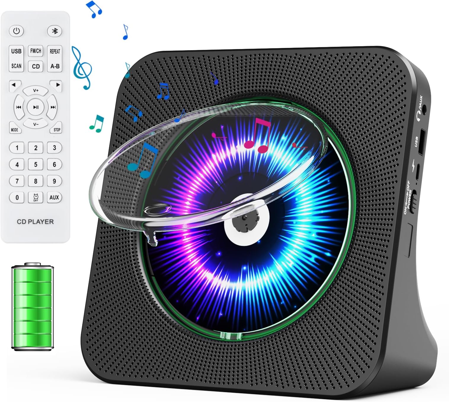 Amazon.com: CD Player with Speakers for Home: Desktop CD Player ...