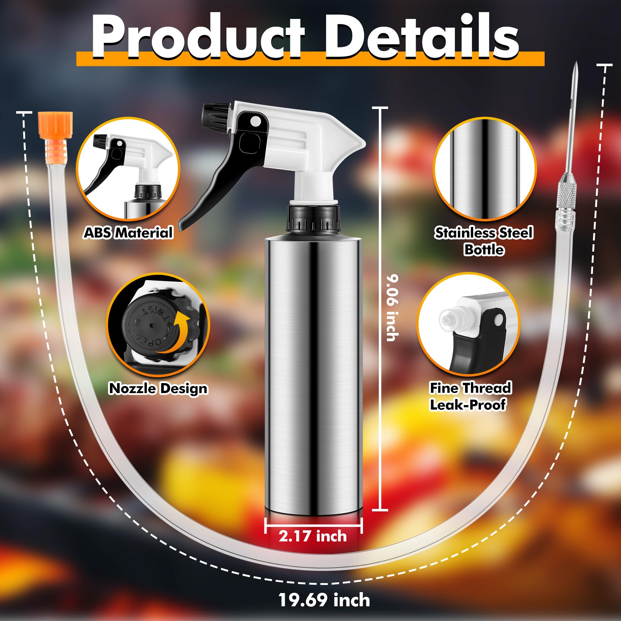 Snapklik.com : Dunkive 2 In 1 BBQ Spray Bottle For Smoking & Meat ...