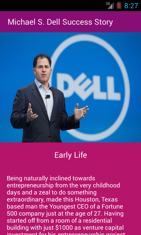 Michael S. Dell Success Story - App on Amazon Appstore