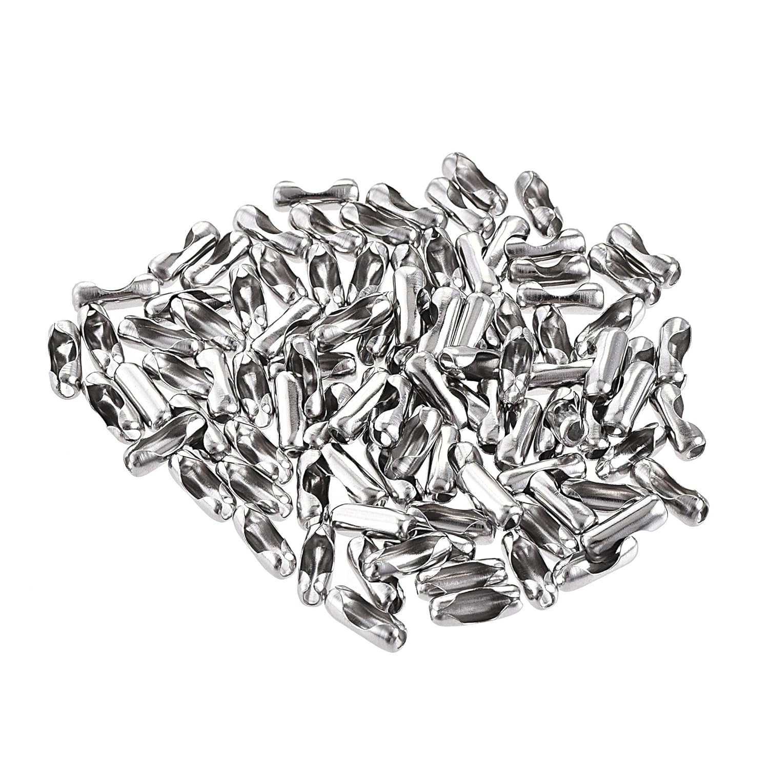 uxcell Ball Chain Connector, 3.2mm Ball Chains Clasp Crimp Clips Link ...