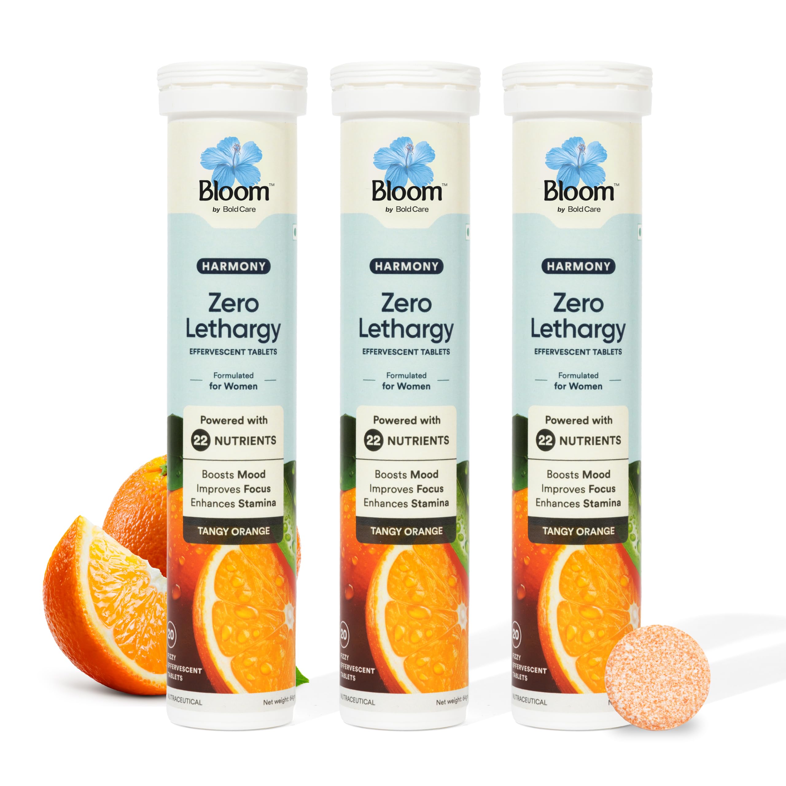 Buy Bloom Harmony Zero-Lethargy Effervescent Tablets | 20 Effervescent ...