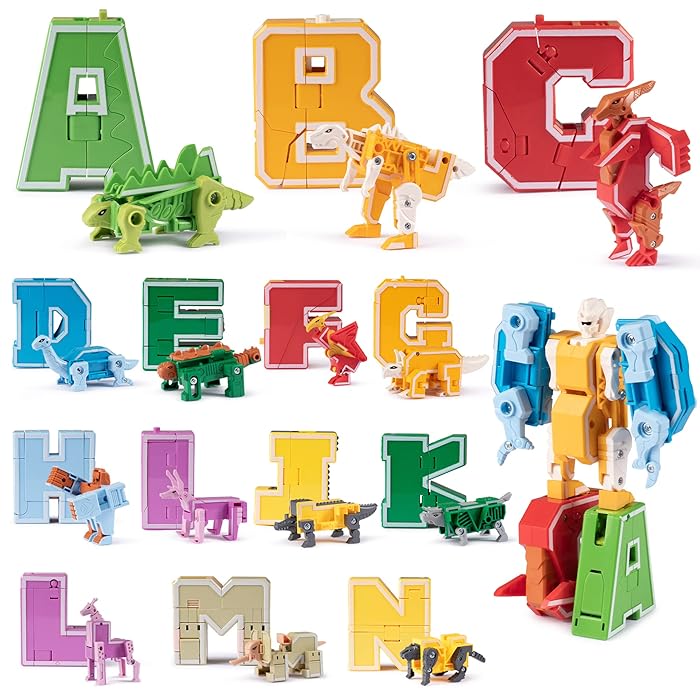 Buy REVVIT Alphabet Animals | Action Figure Robots Educational Letters ...