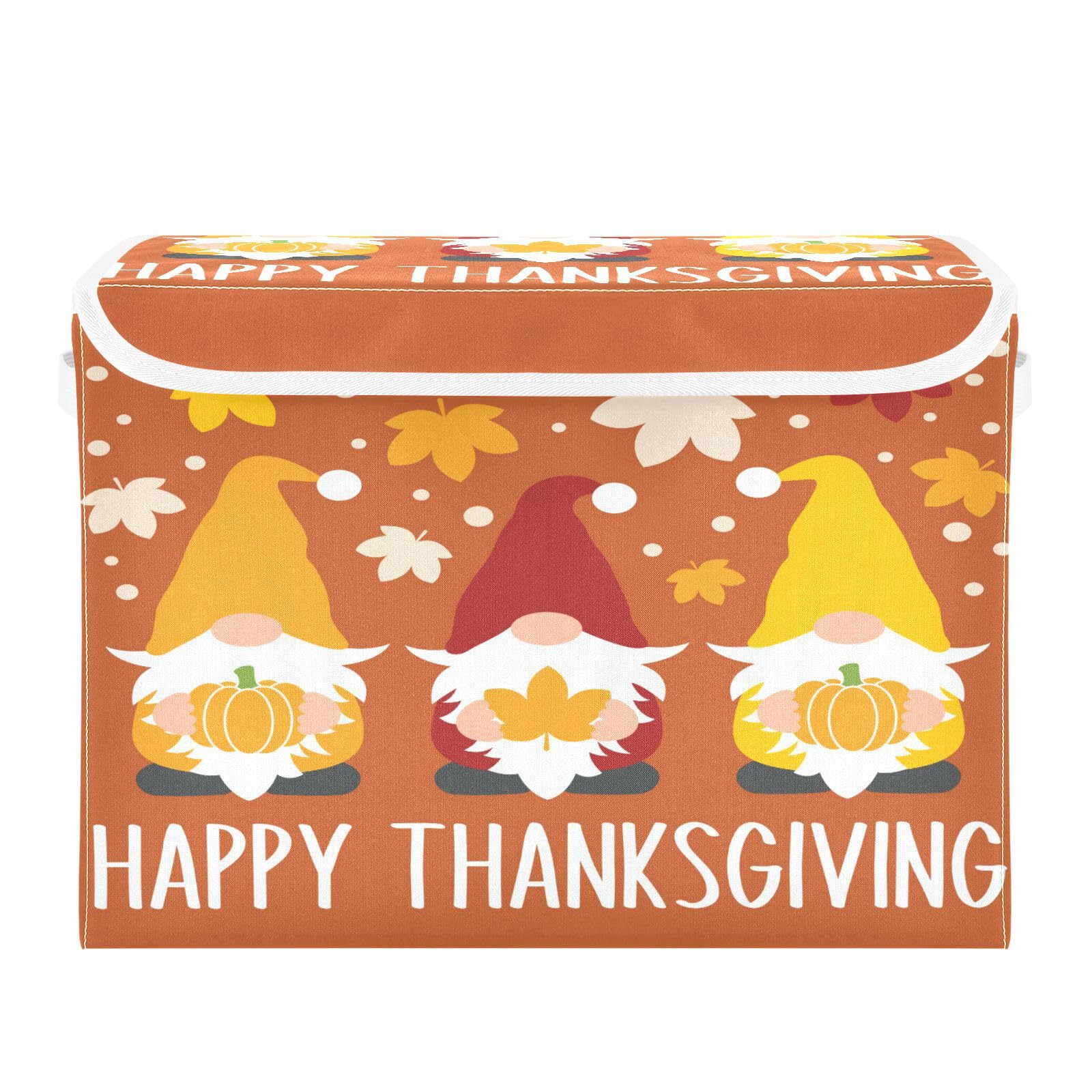 Amazon.com: Large Collapsible Storage Bins with Lids, Autumn Gnomes ...