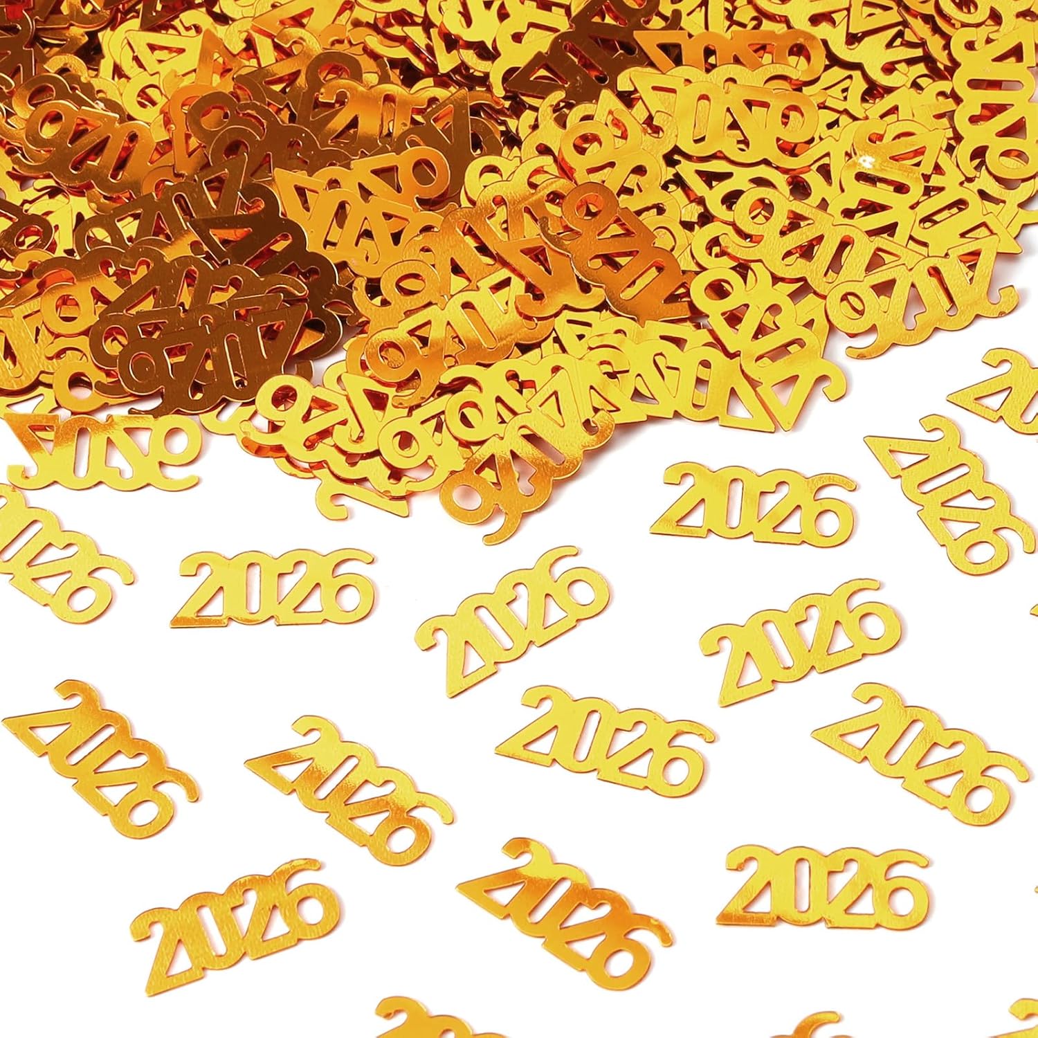 200 Pcs New Year 2026 Confetti, Gold 2026 Table Shiny Confetti Glitter ...