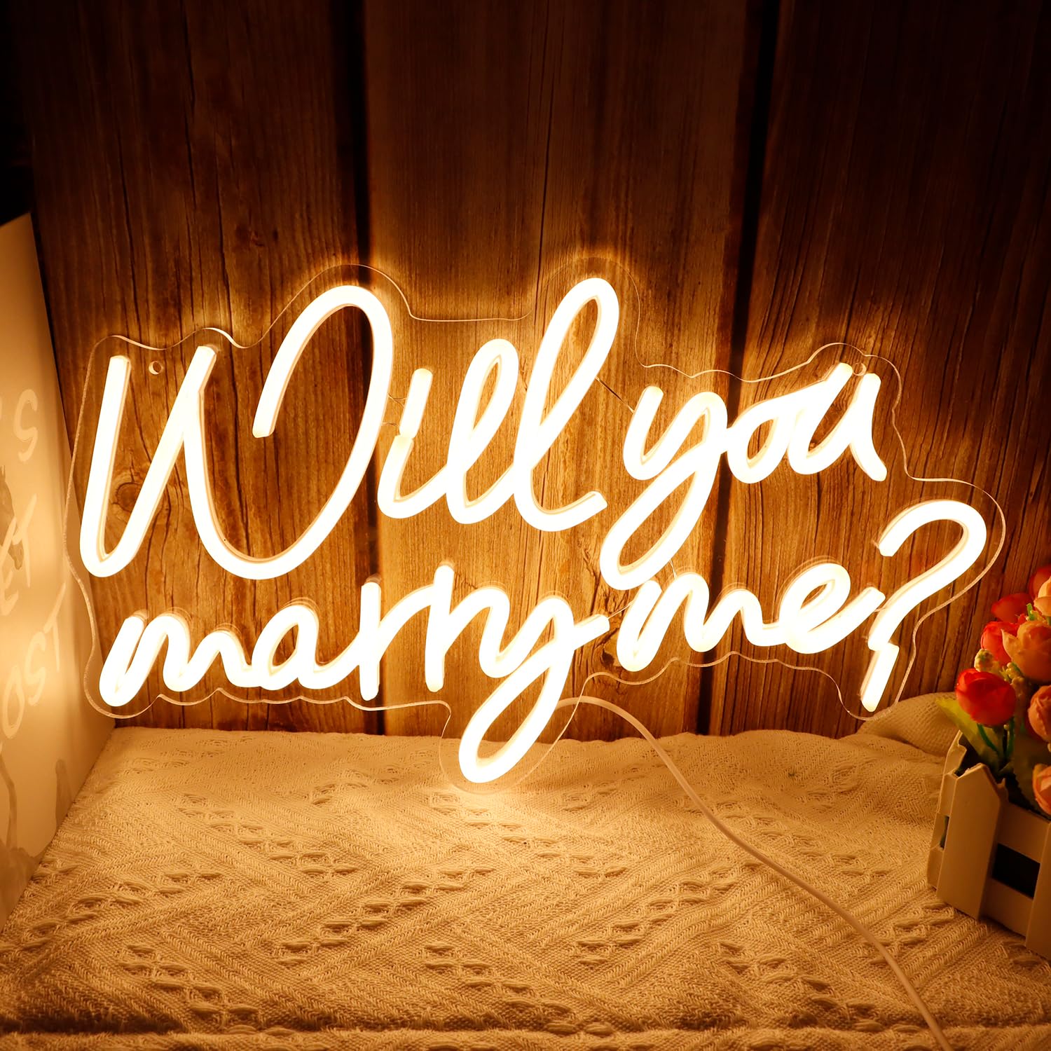Amazon.com : whungfa Will You Marry Me ? Neon Sign for Proposal Wedding ...
